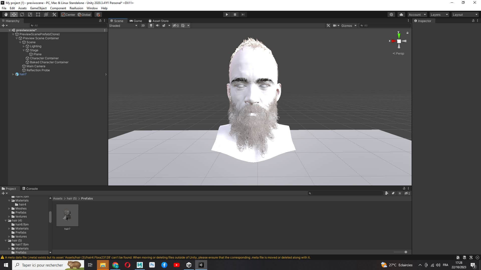 Berber Male Hair - Messy Long Beard Mustache 3D Model by khaloui