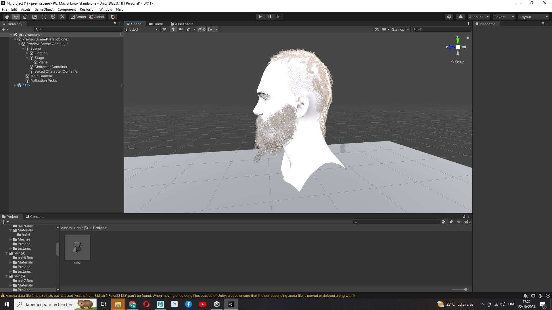 Berber Male Hair - Messy Long Beard Mustache 3D Model by khaloui