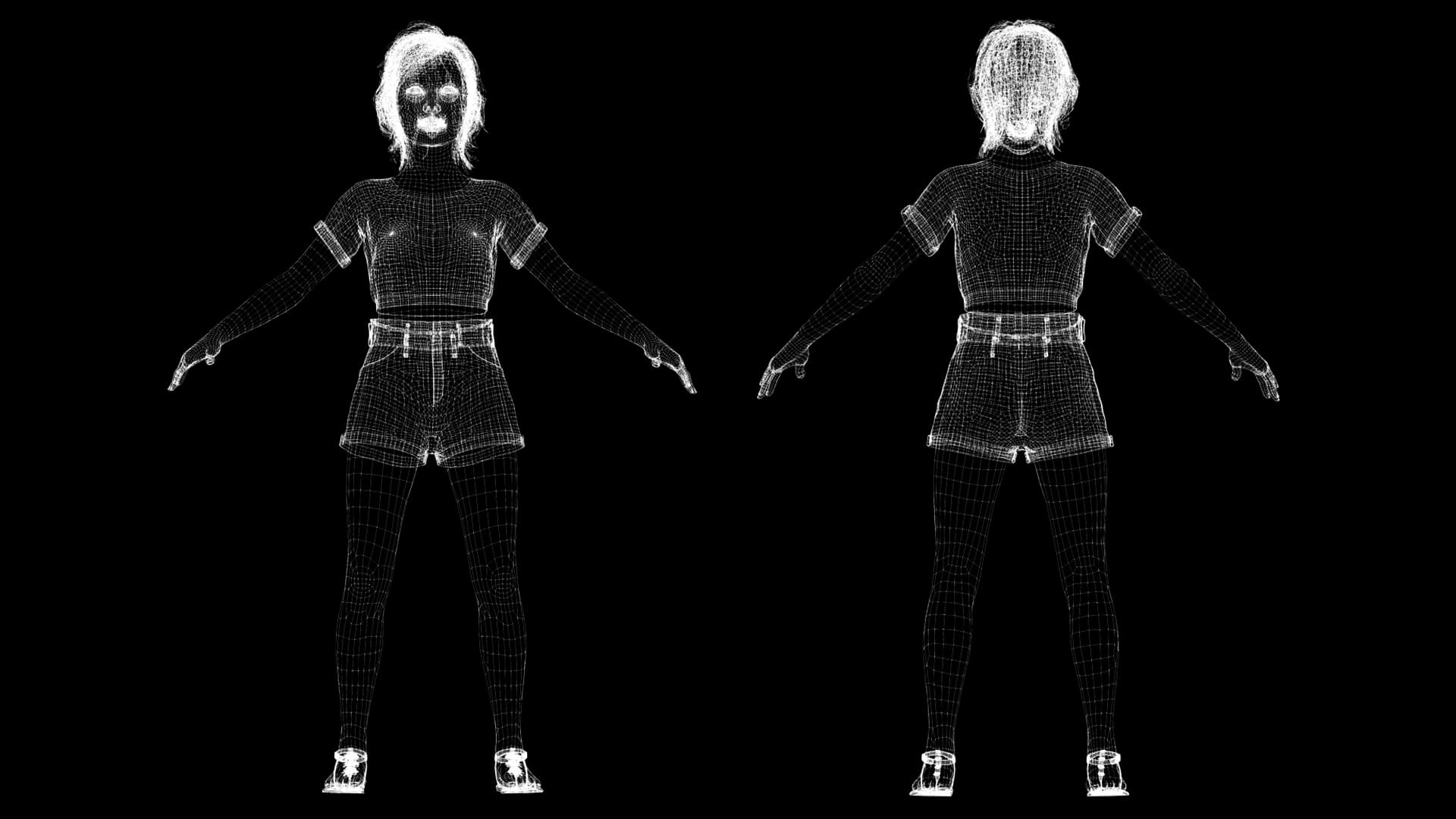 Charlotte - Apocalypse Survival Girl 3D Model by khaloui