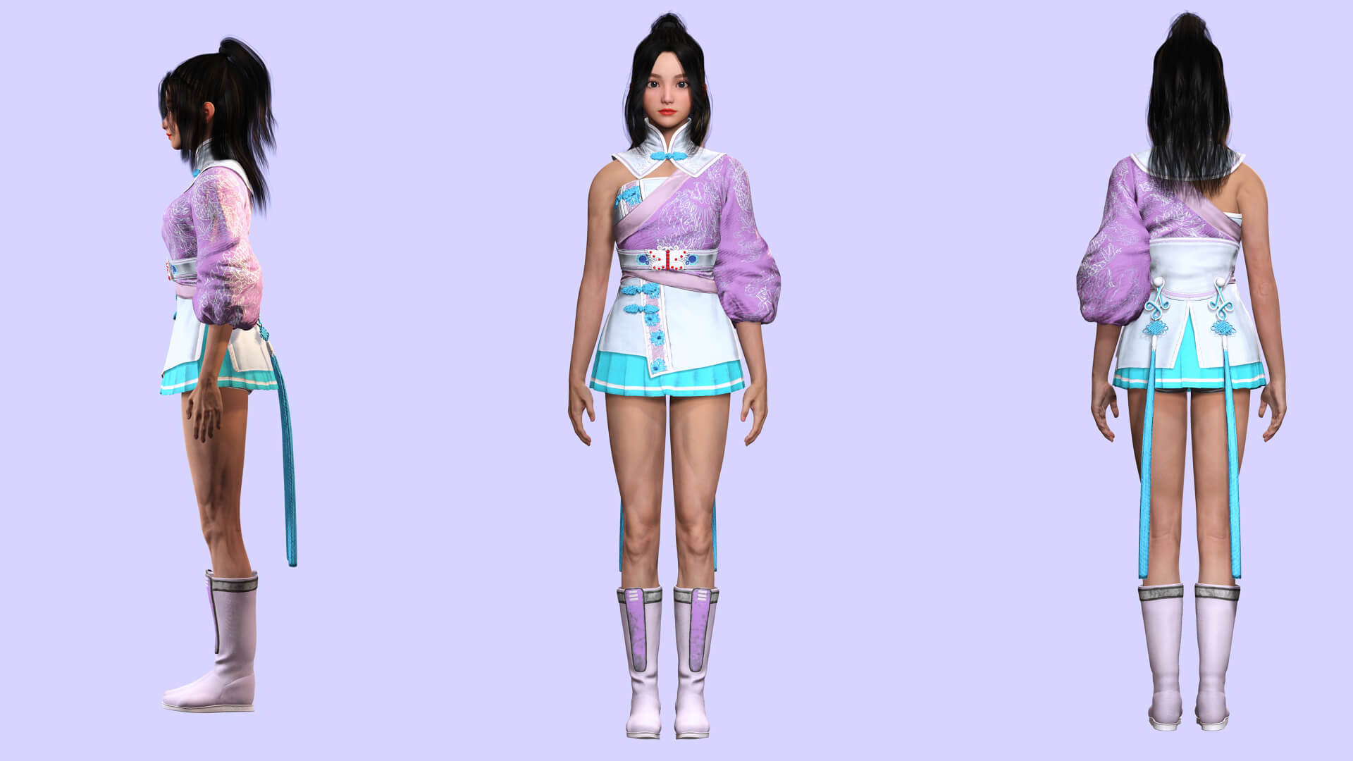 Chinese Girl - 3D Model by khaloui