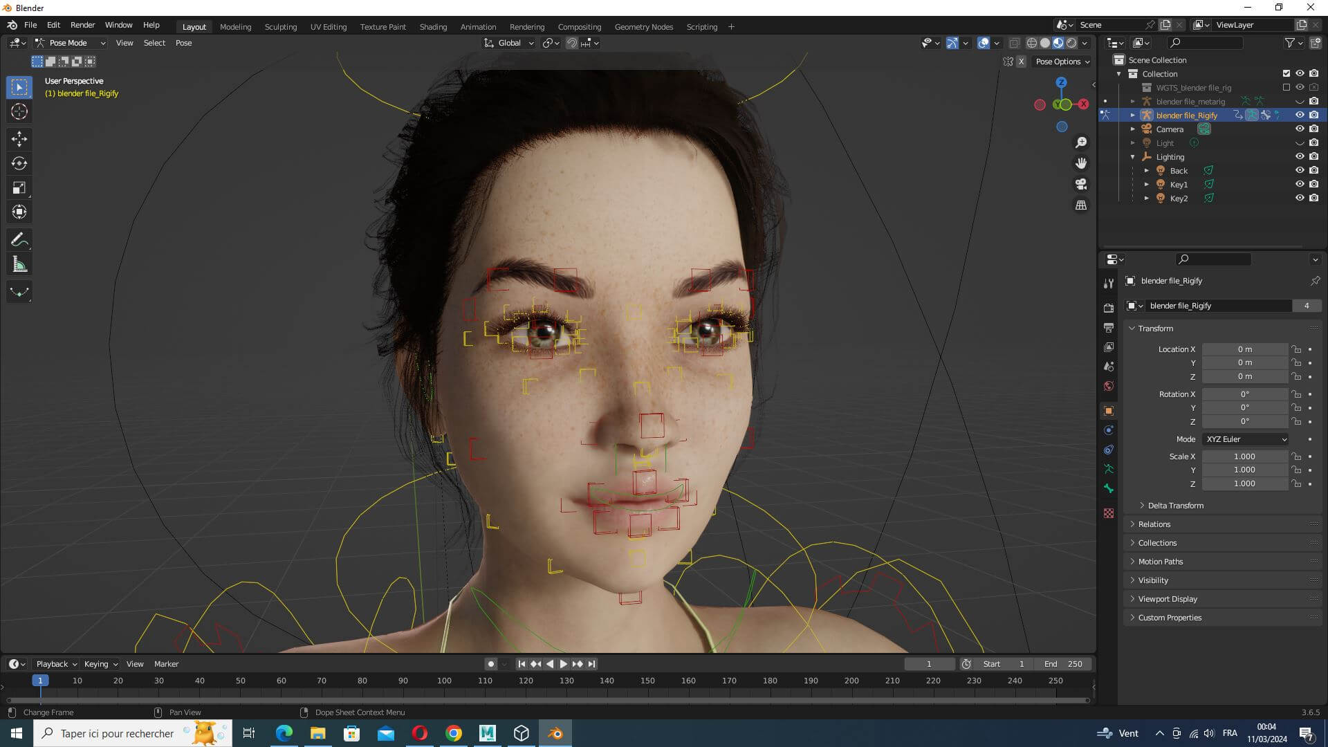 Chloe - Asian Cute Woman 3D Model by khaloui