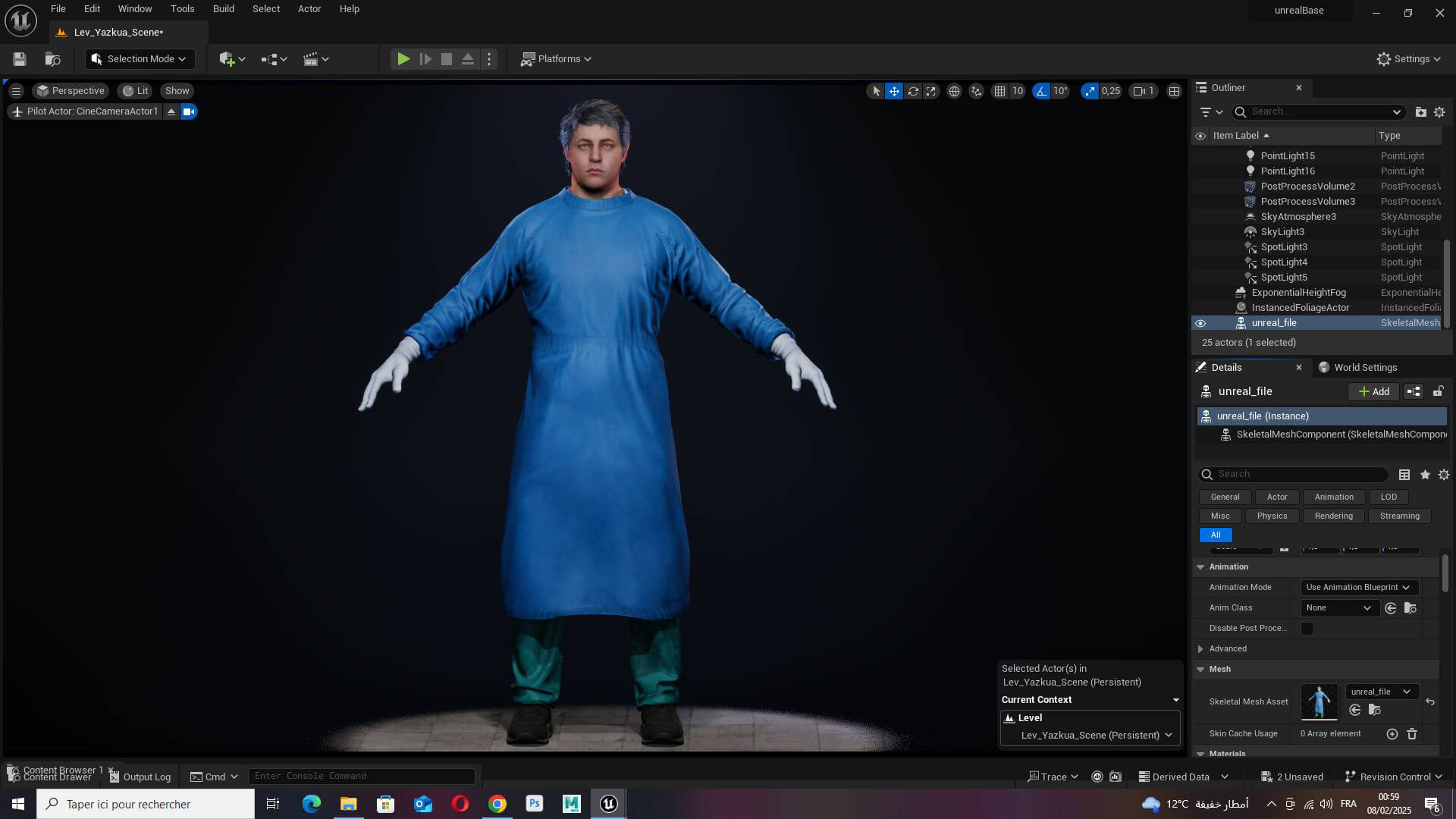 Cinematic Surgeon Model Fully Rigged for Animation by khaloui