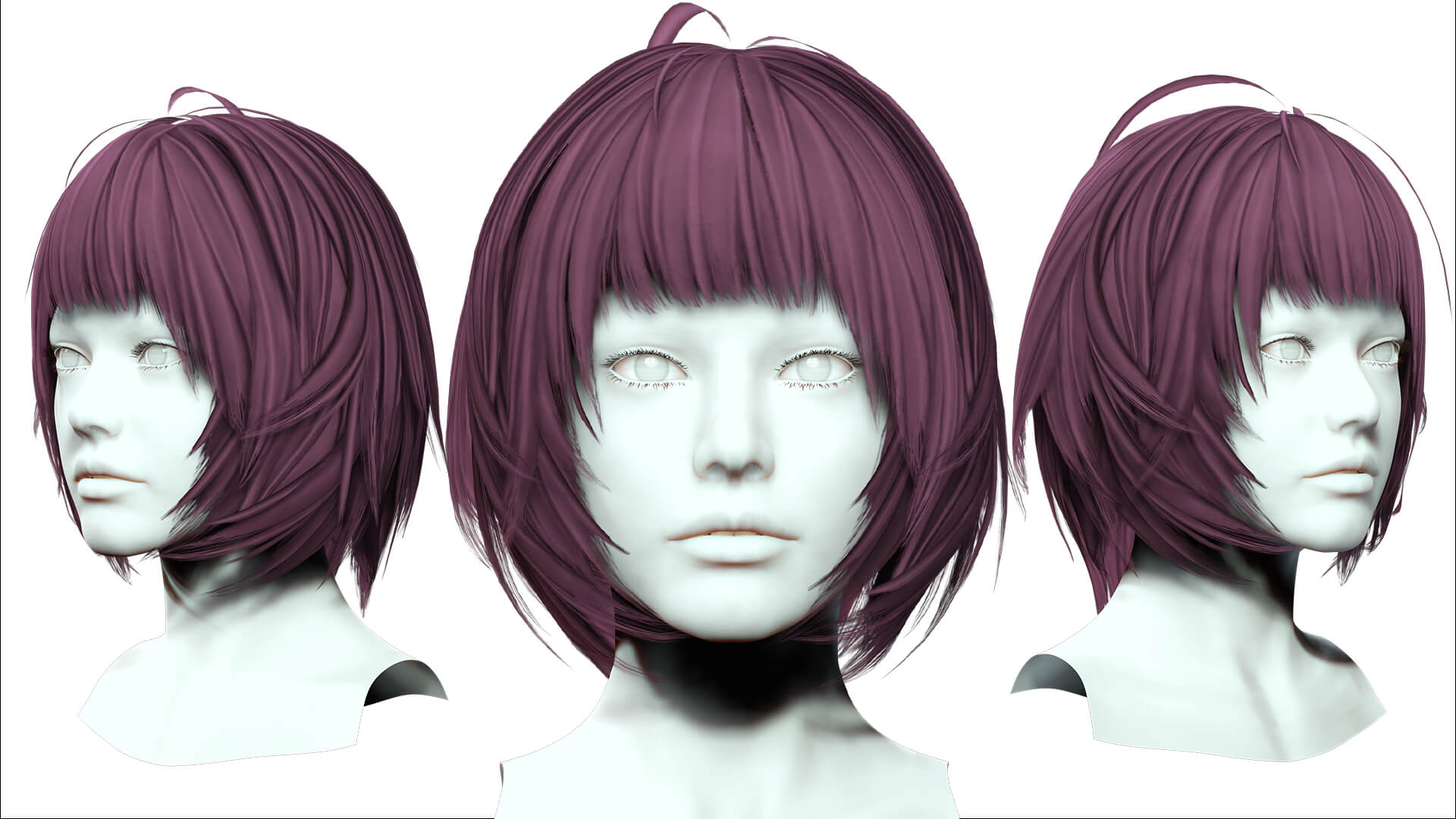 Classic Bob Hair - 3D Model by khaloui