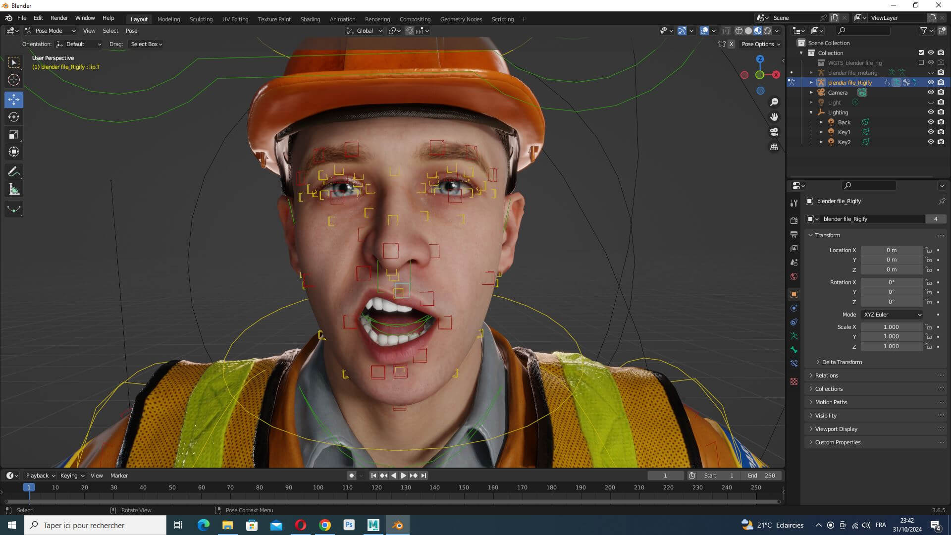 Construction Worker Men Engineer Ready - 3D Model by khaloui
