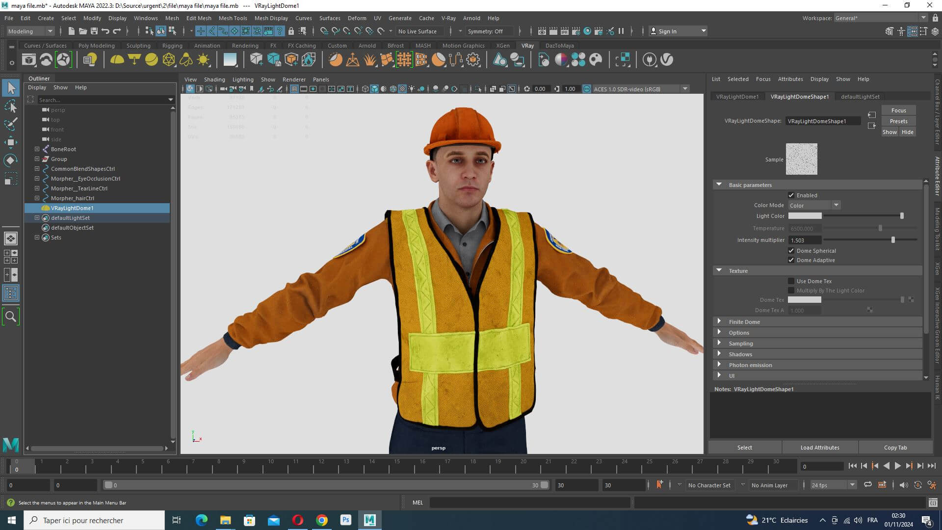 Construction Worker Men Engineer Ready - 3D Model by khaloui