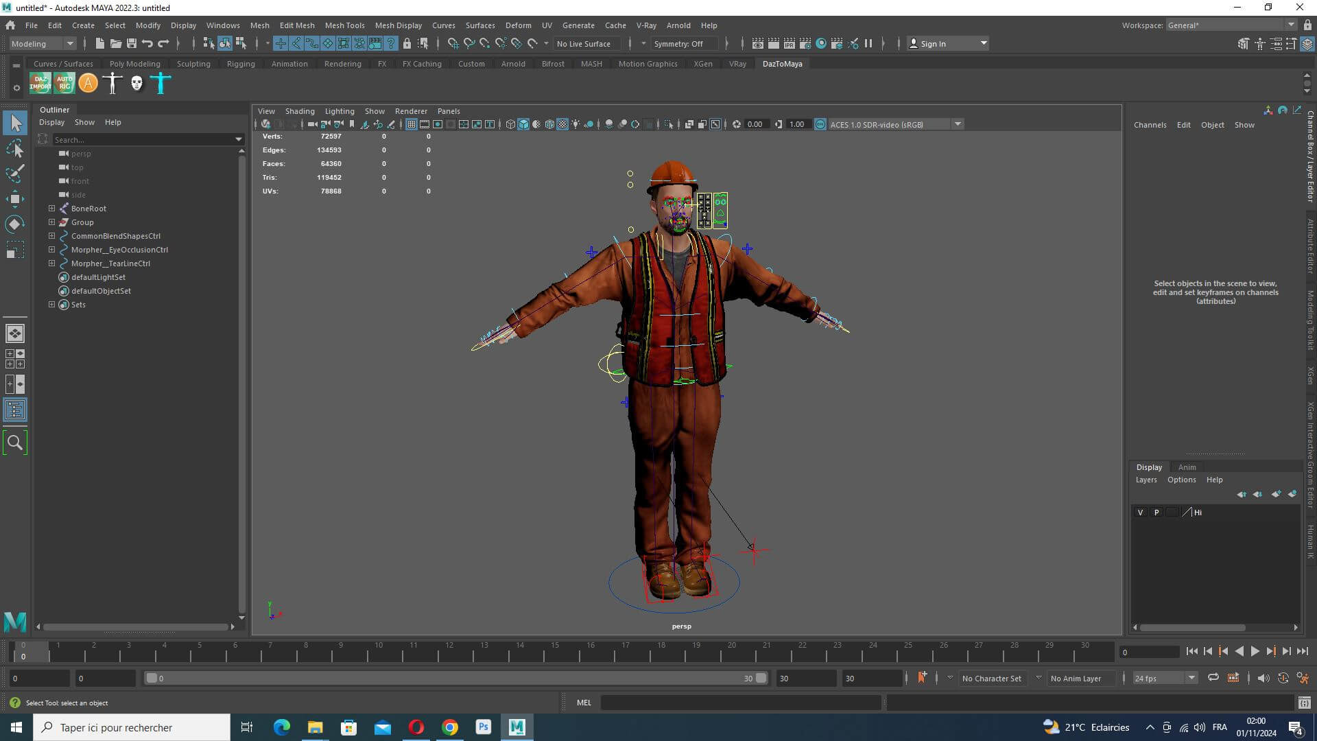 Realistic 3D Construction Worker Character by khaloui