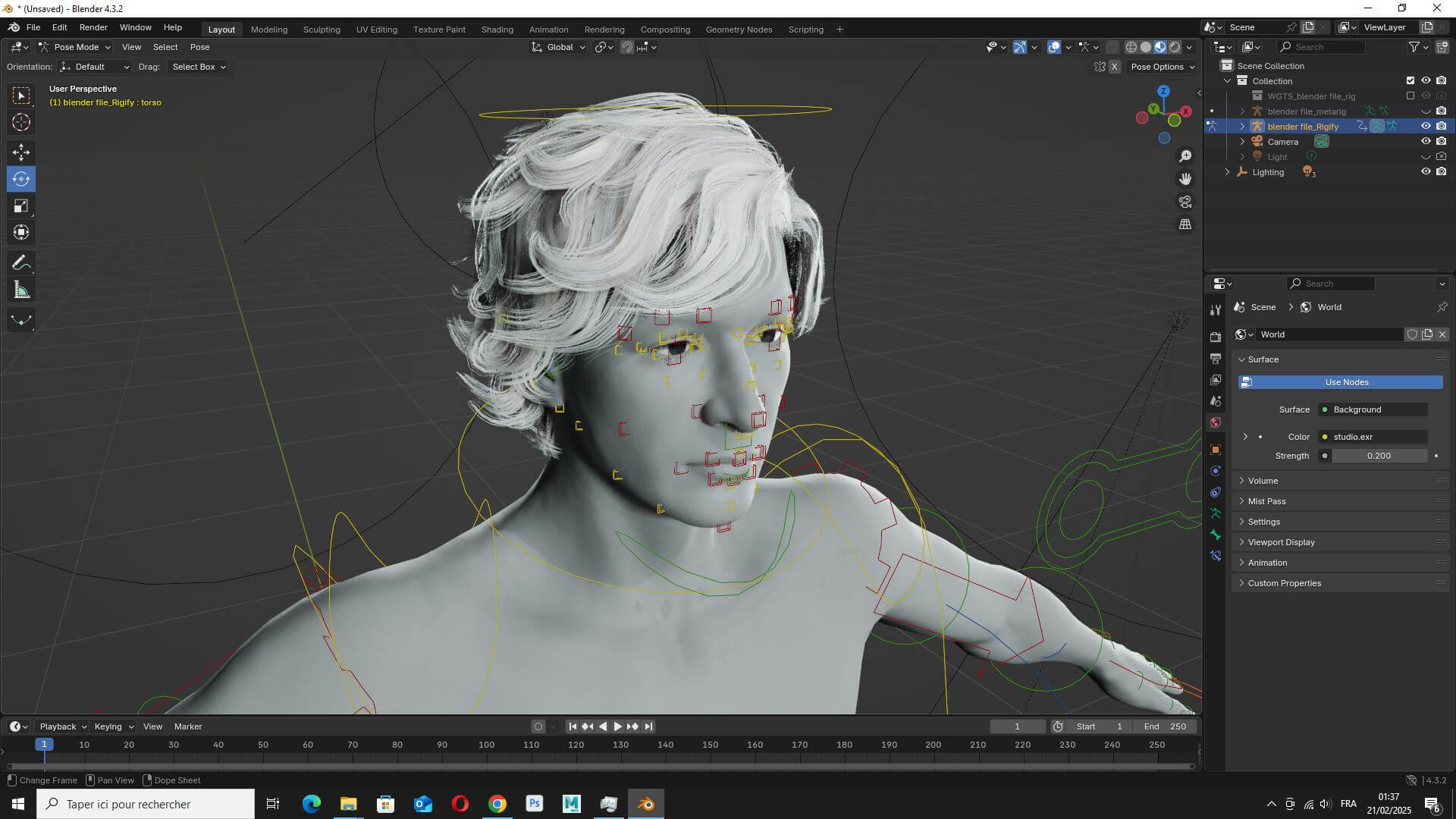 Download Free Rigged 3D Character Fully Rigged Optimized by khaloui