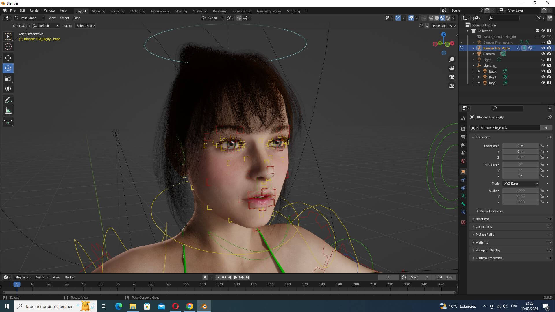 Ella - Female Character 3D Model by khaloui