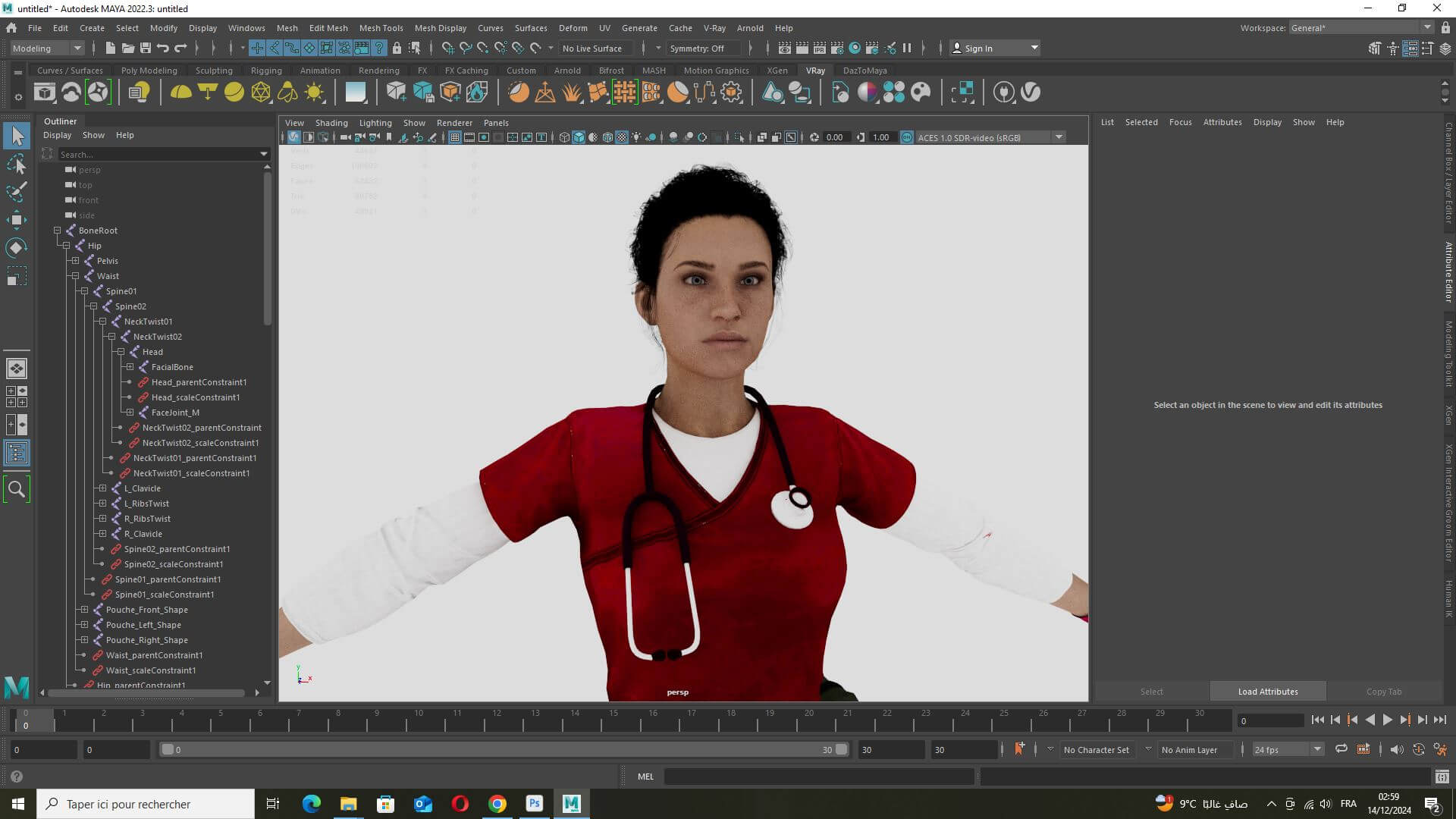Emergency Response Nurse 3D Character Model by khaloui
