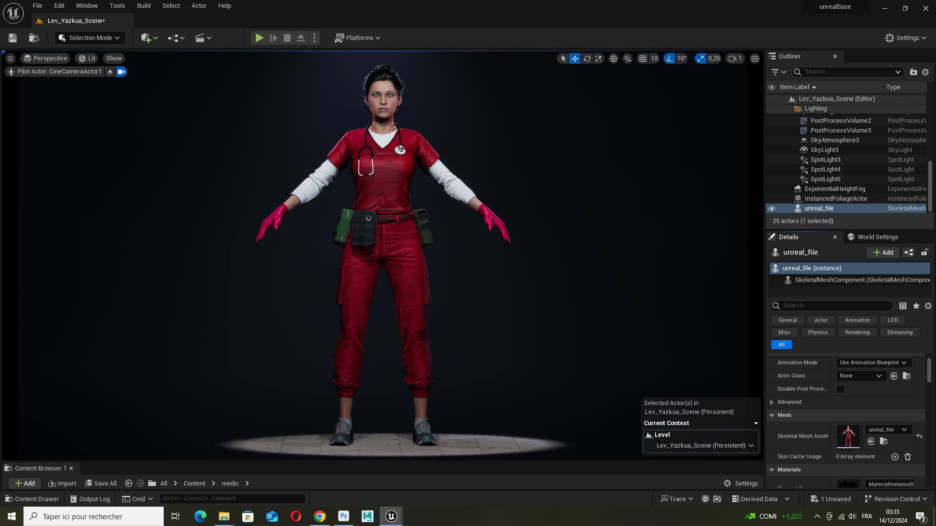 Emergency Response Nurse 3D Character Model by khaloui
