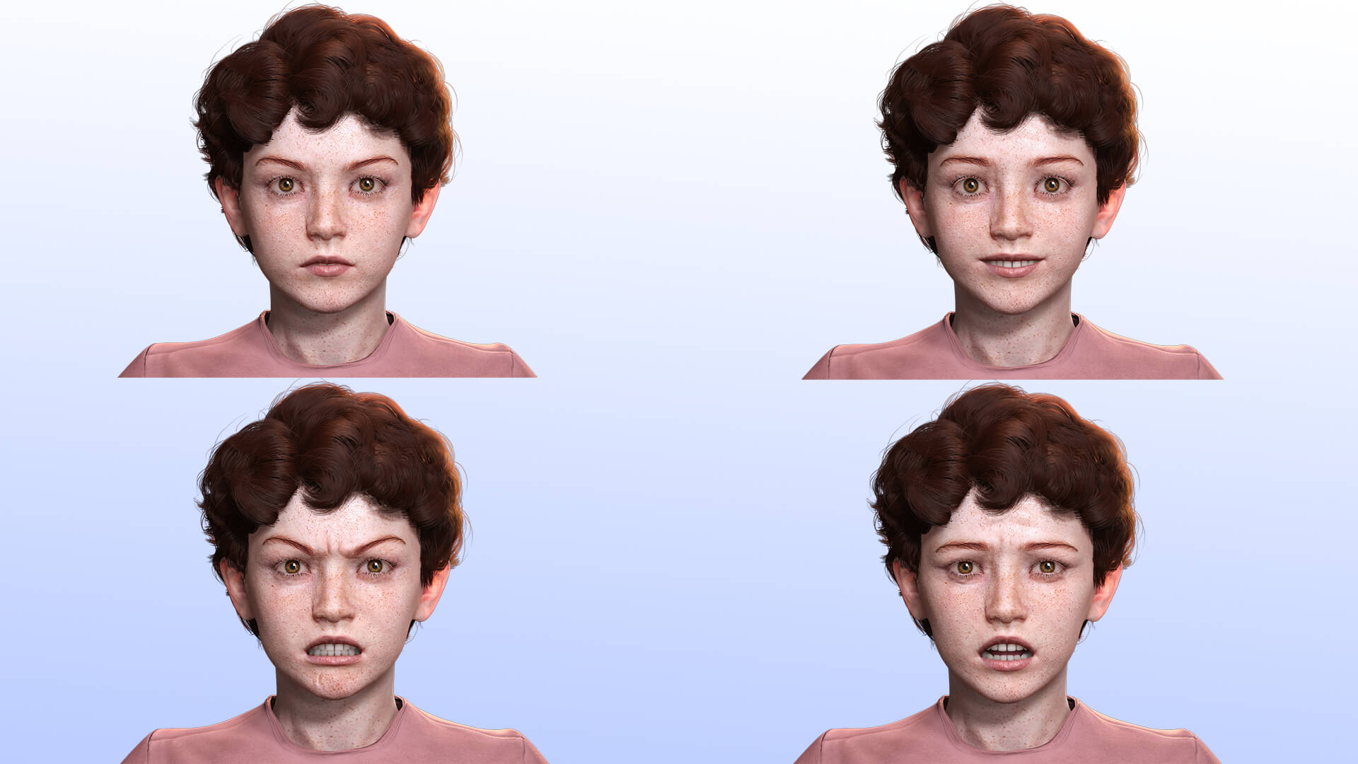 Ethan - Child With Freckles 3D Model by khaloui