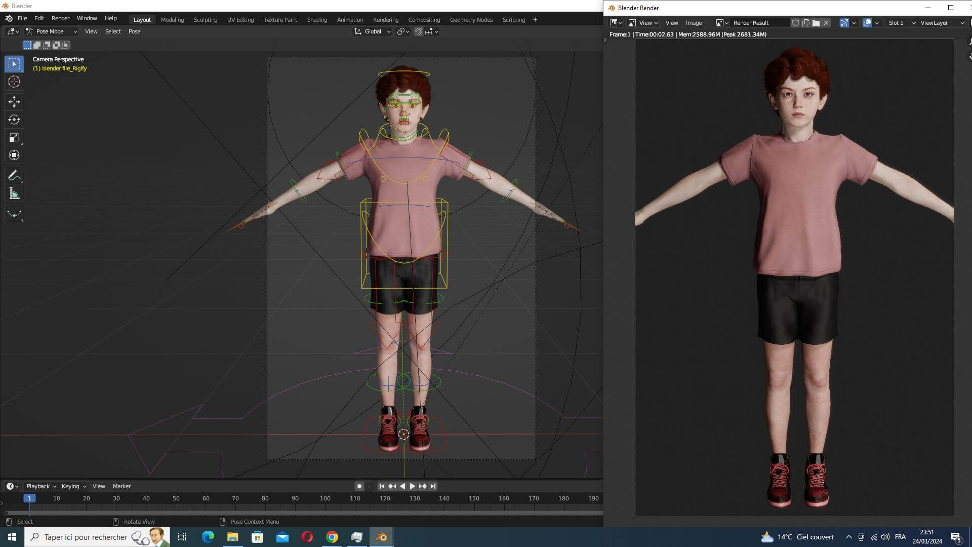 Ethan - Realistic Child With Freckles Kid Low Poly 3D Model by khaloui