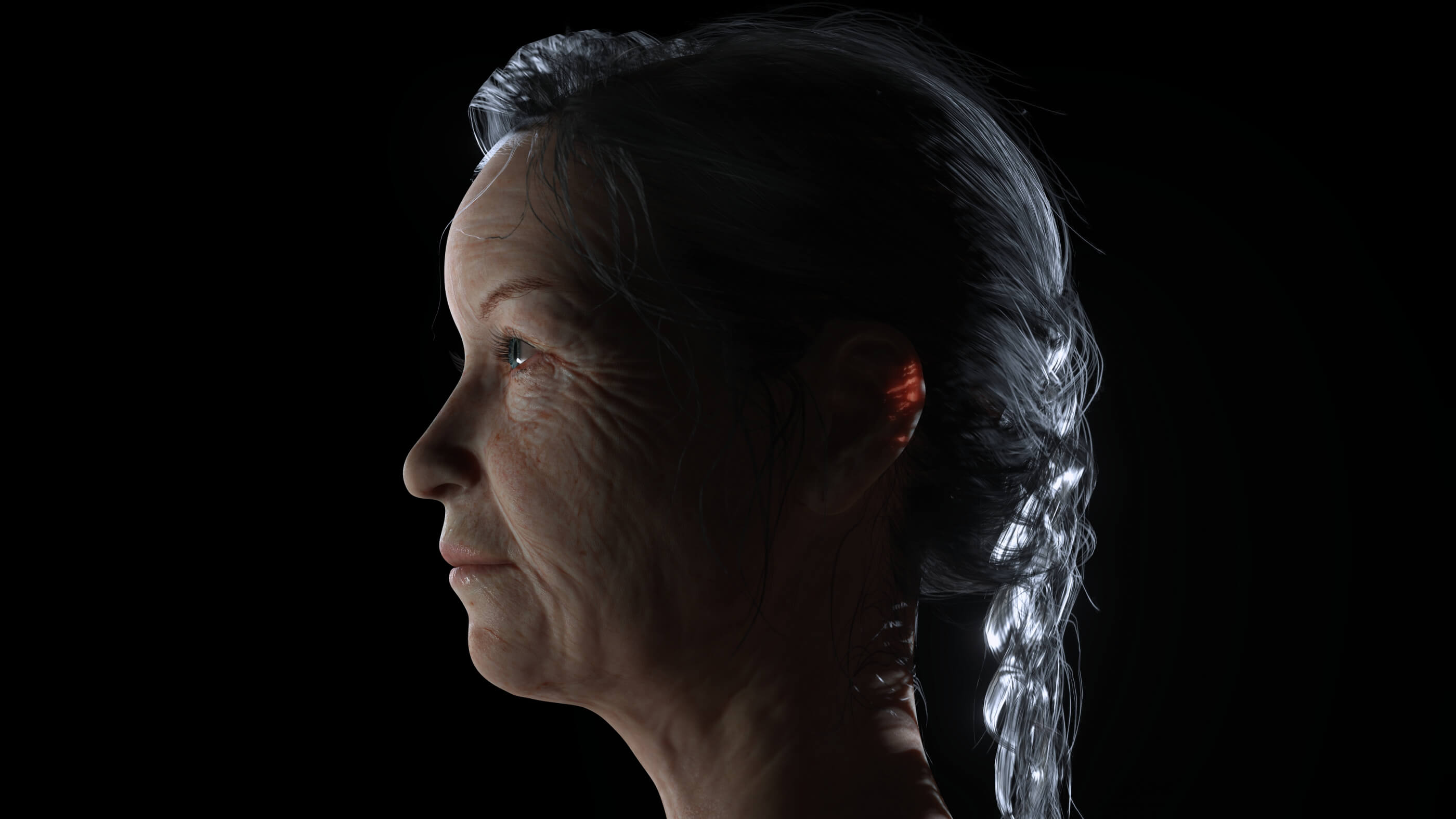 Evelyn - Old Woman 3D Model by khaloui