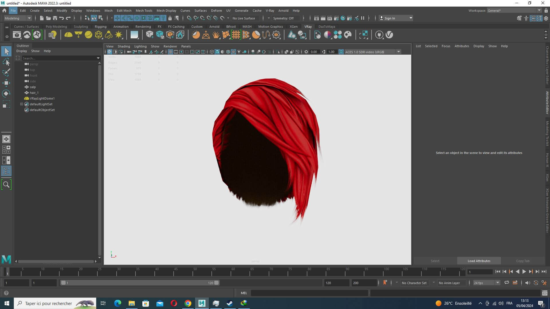 Faux Hawk Female Hair - 3D Model by khaloui