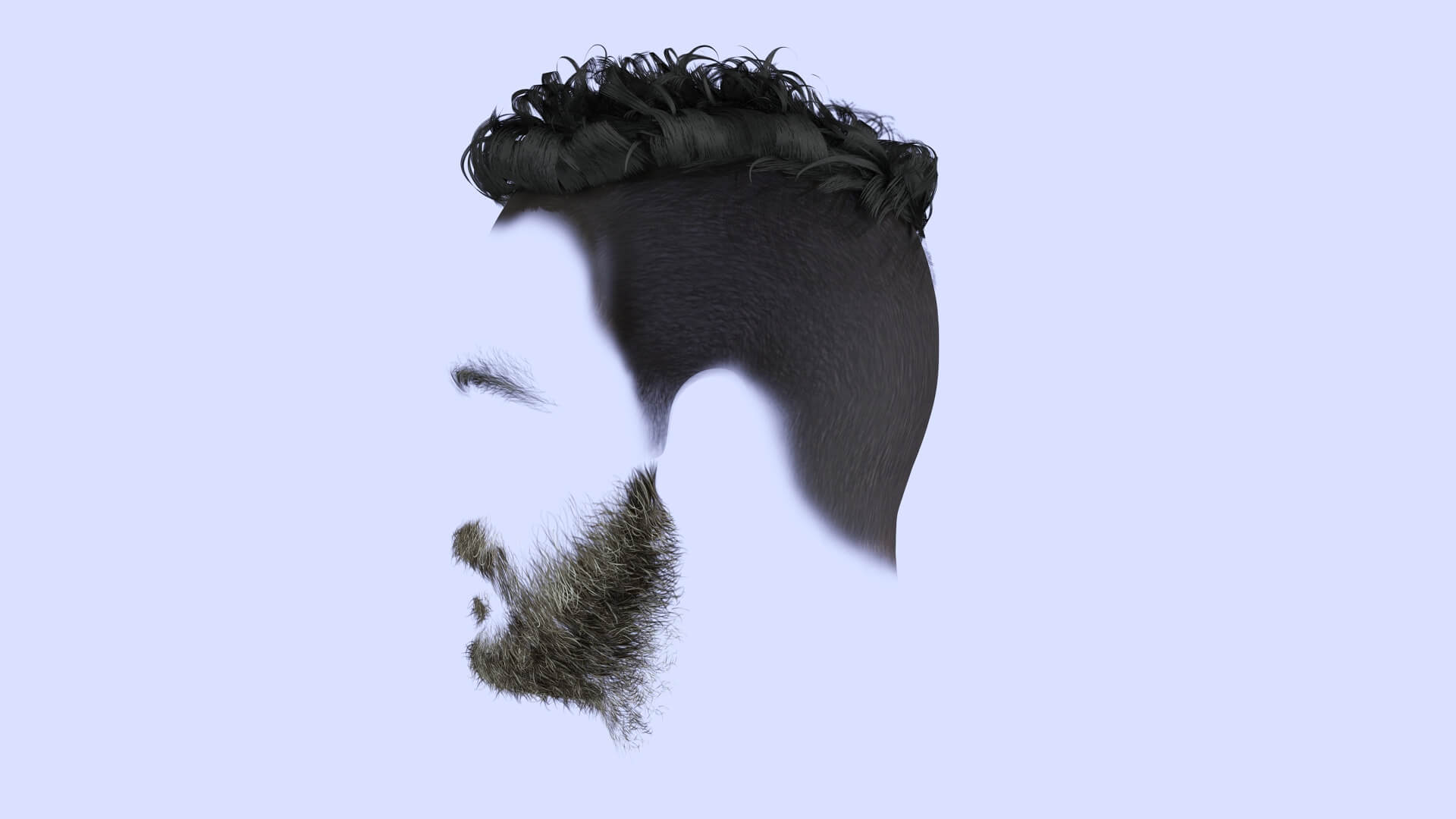 Faux Hawk Male Hair - 3D Model by khaloui