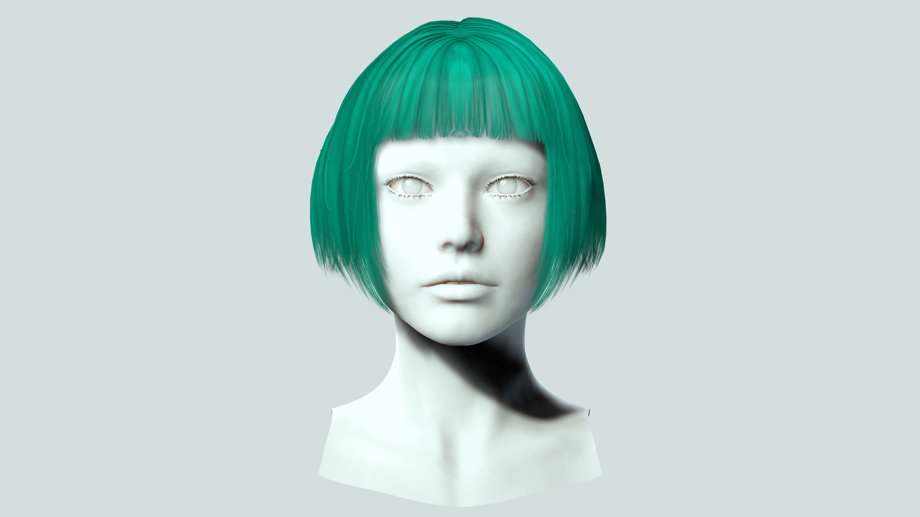 Female Bob Hair - 3D Model by khaloui