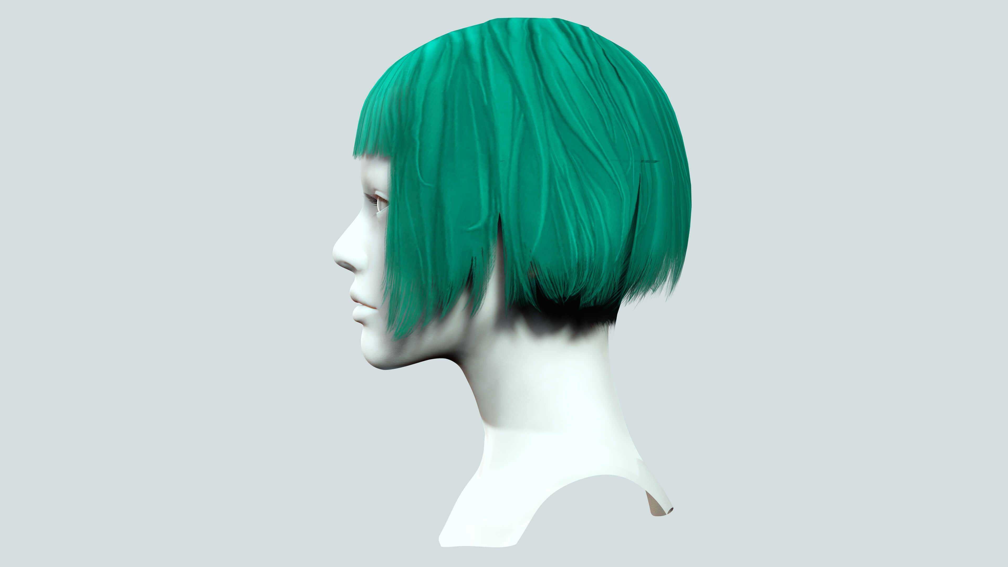 Female Bob Hair - 3D Model by khaloui