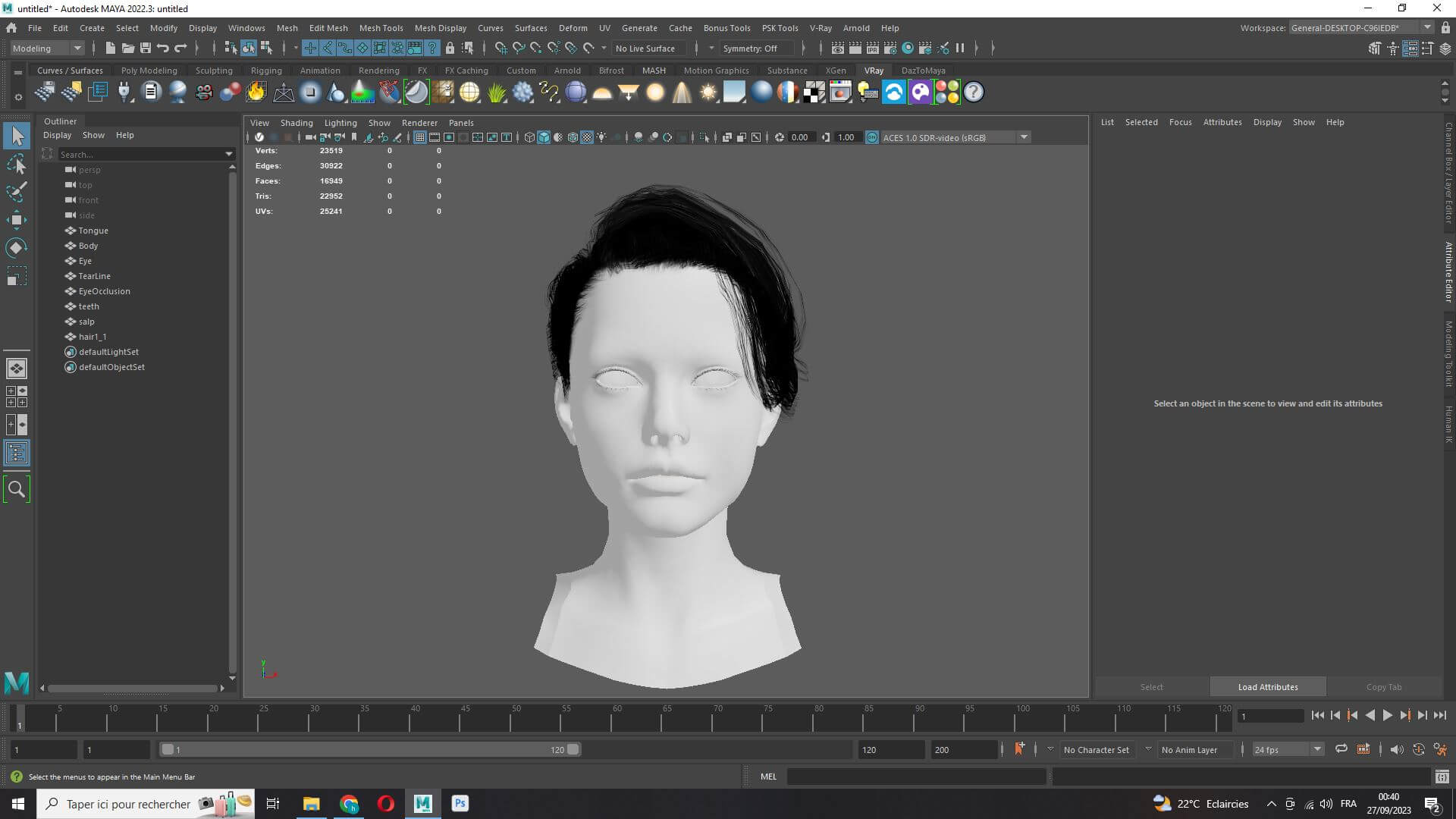 Female Bun Hairstyle - 3D Model by khaloui