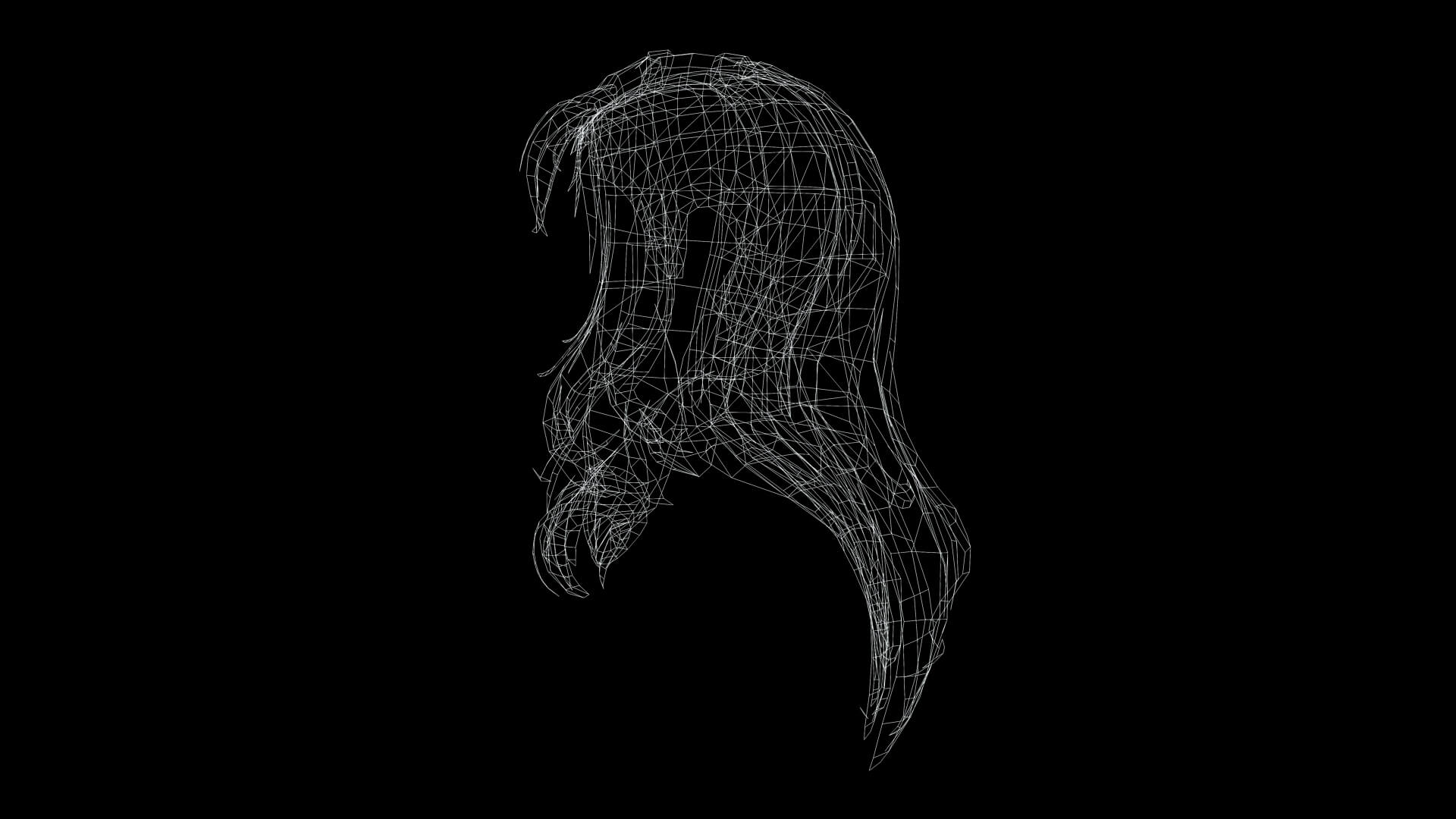 Female Colorable Hair - 3D Model by khaloui