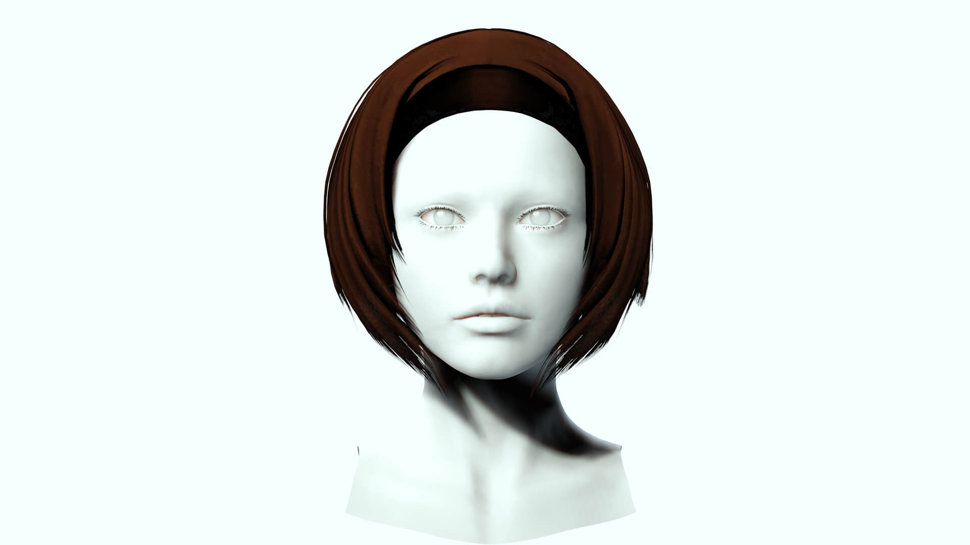 Female Hair - Bob Style 3D Model by khaloui