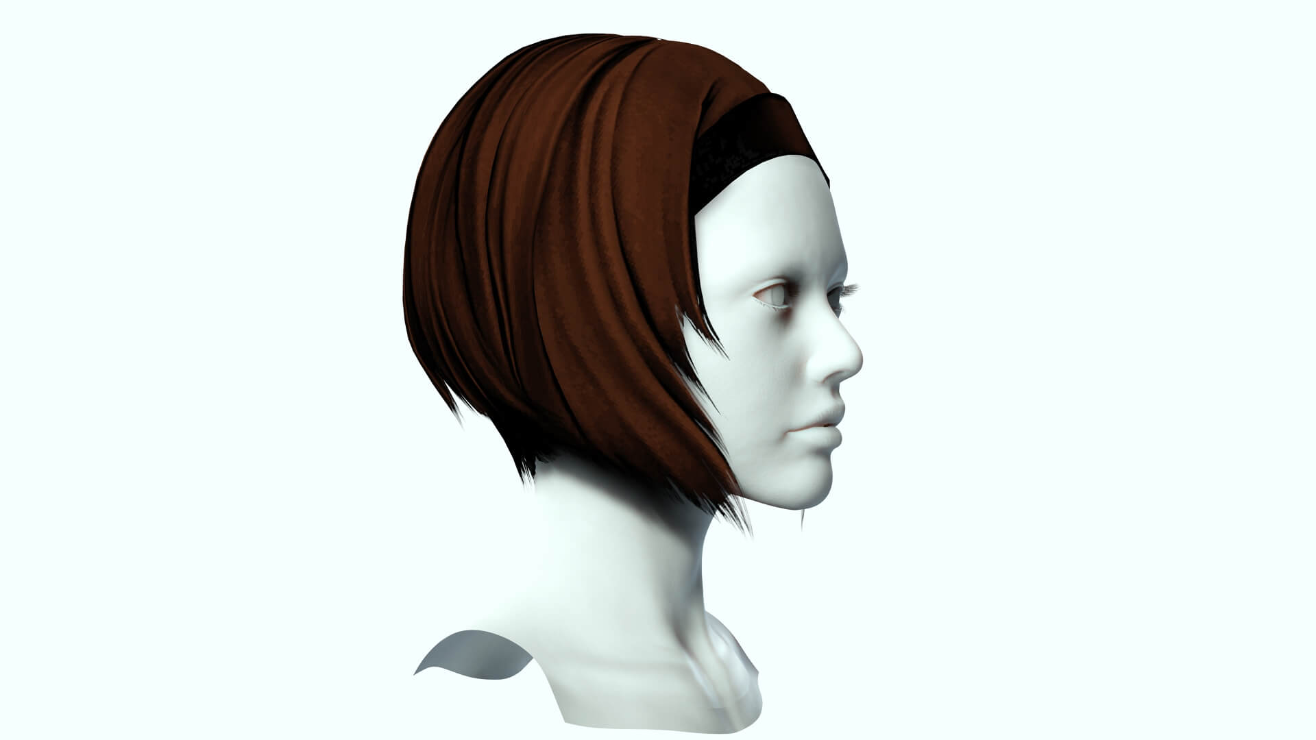 Female Hair - Bob Style 3D Model by khaloui