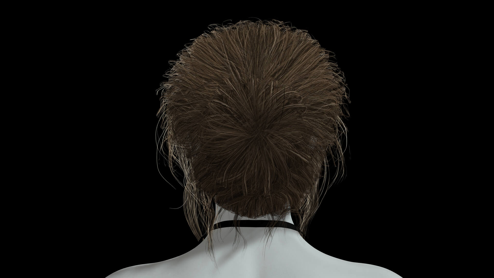 Female Hair Poly Cards Realistic Low Poly - 3D Model by khaloui