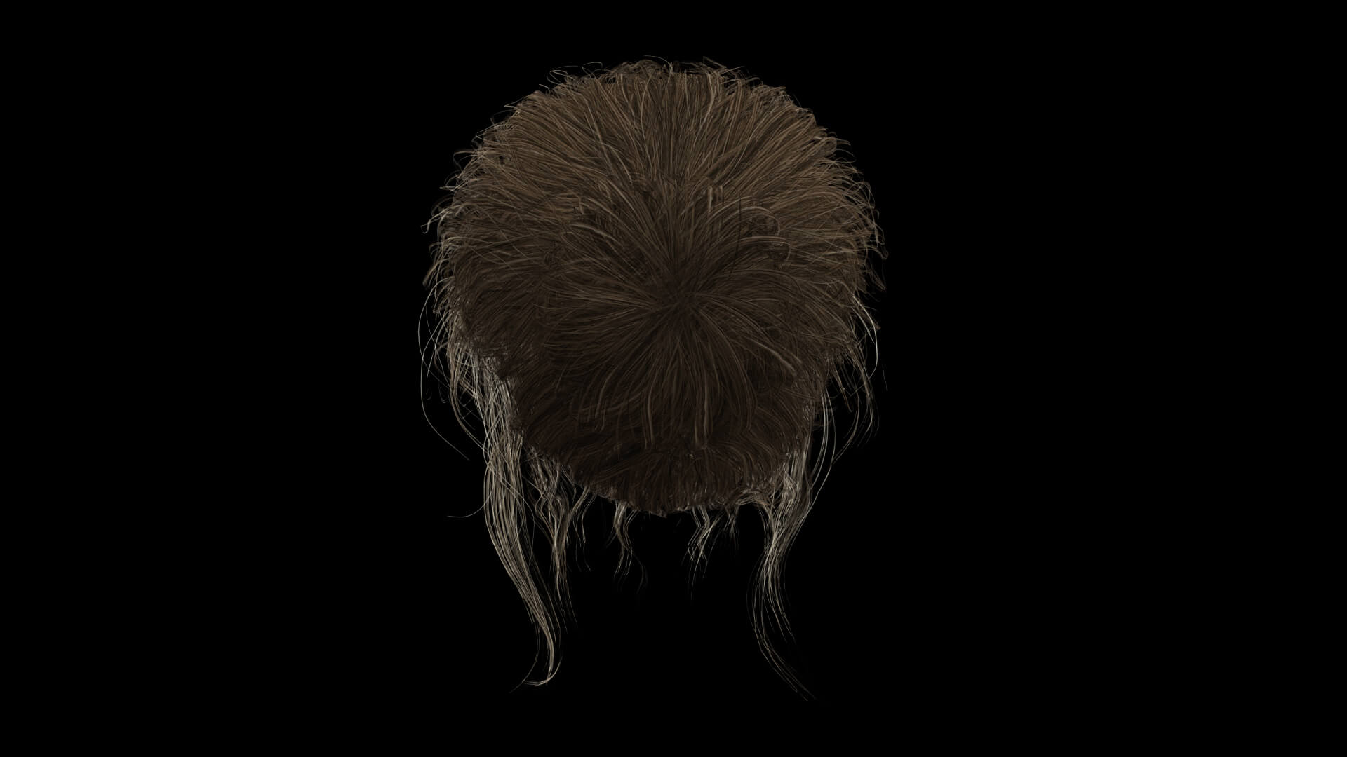 Female Hair Poly Cards Realistic Low Poly - 3D Model by khaloui