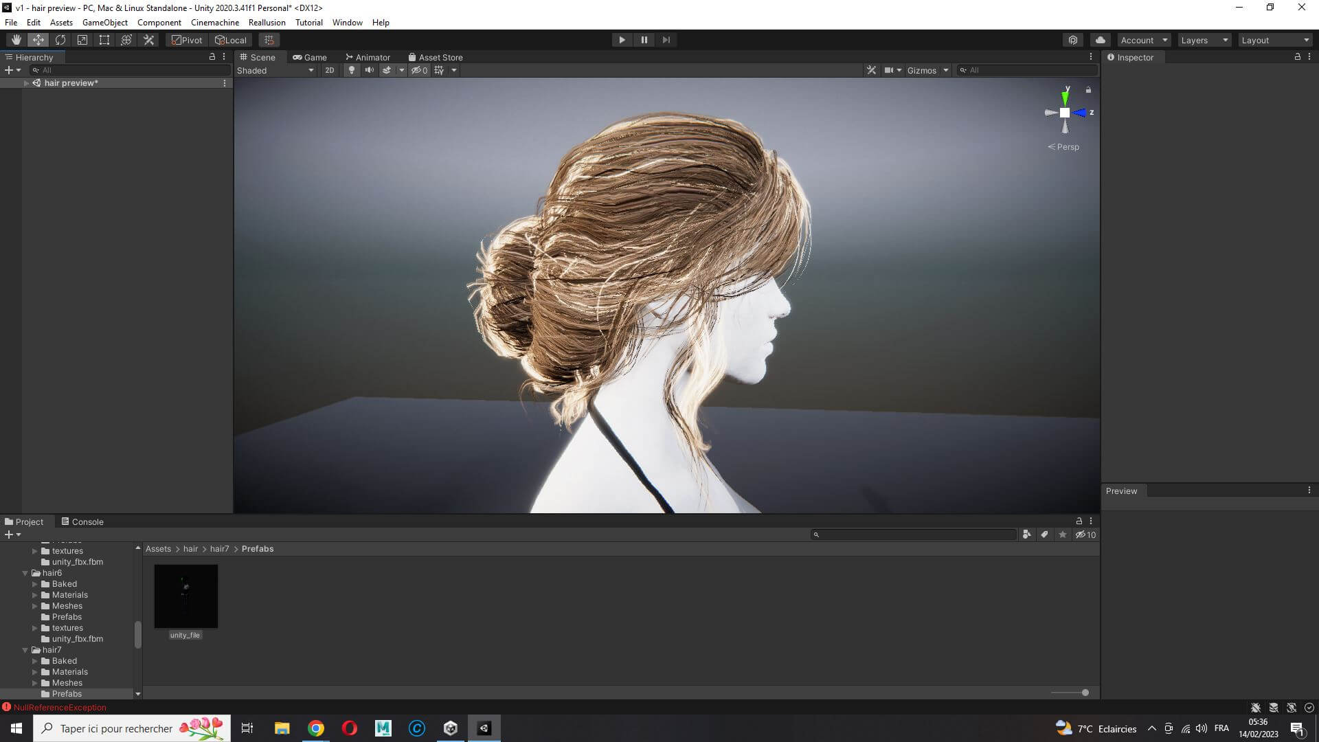 Female Hair Poly Cards Realistic Low Poly - 3D Model by khaloui