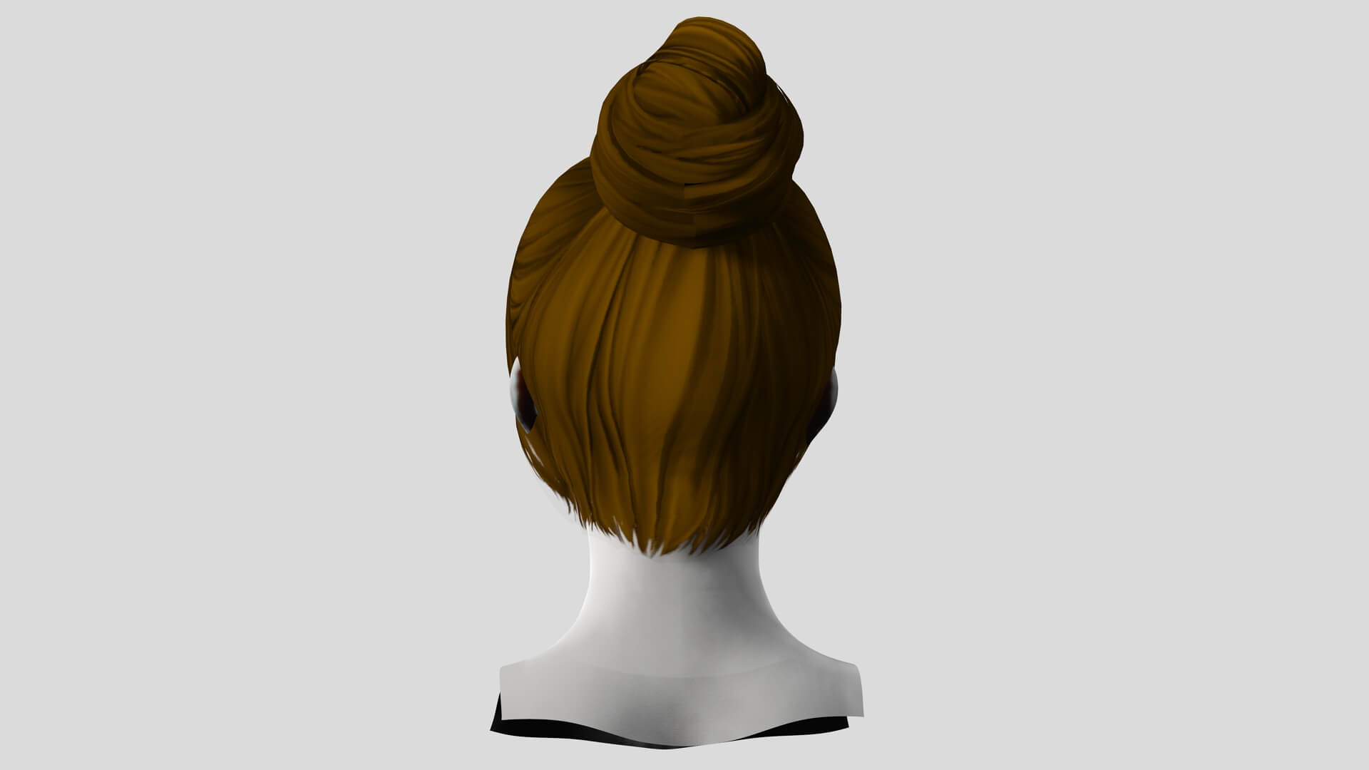 Female Hair - Small Bun 3D Model by khaloui