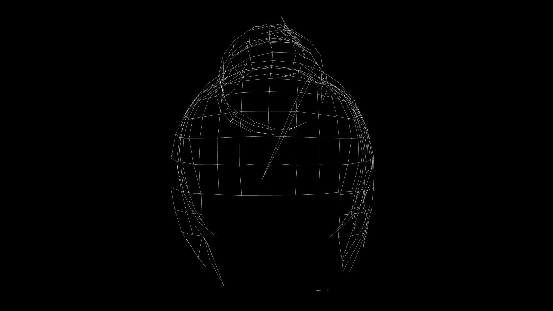 Female Hair - Small Bun 3D Model by khaloui