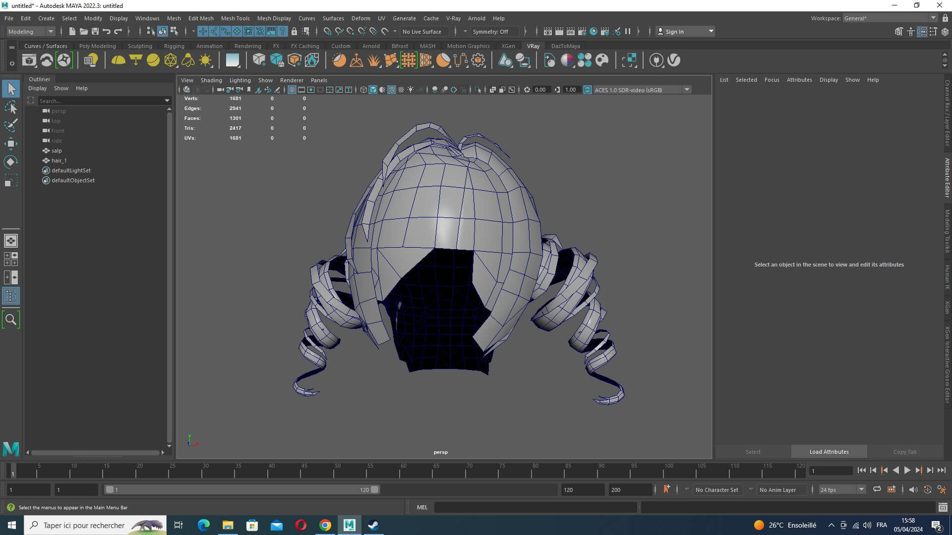 Female Hair- Spiral Spring Curly Pigtails 3D Model by khaloui