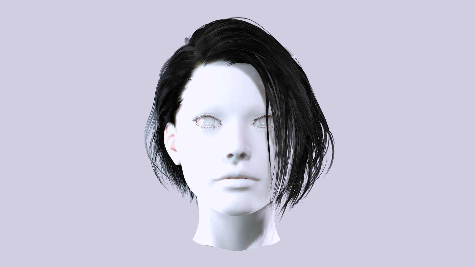 Female Messy Bob Hairstyle - 3D Model by khaloui