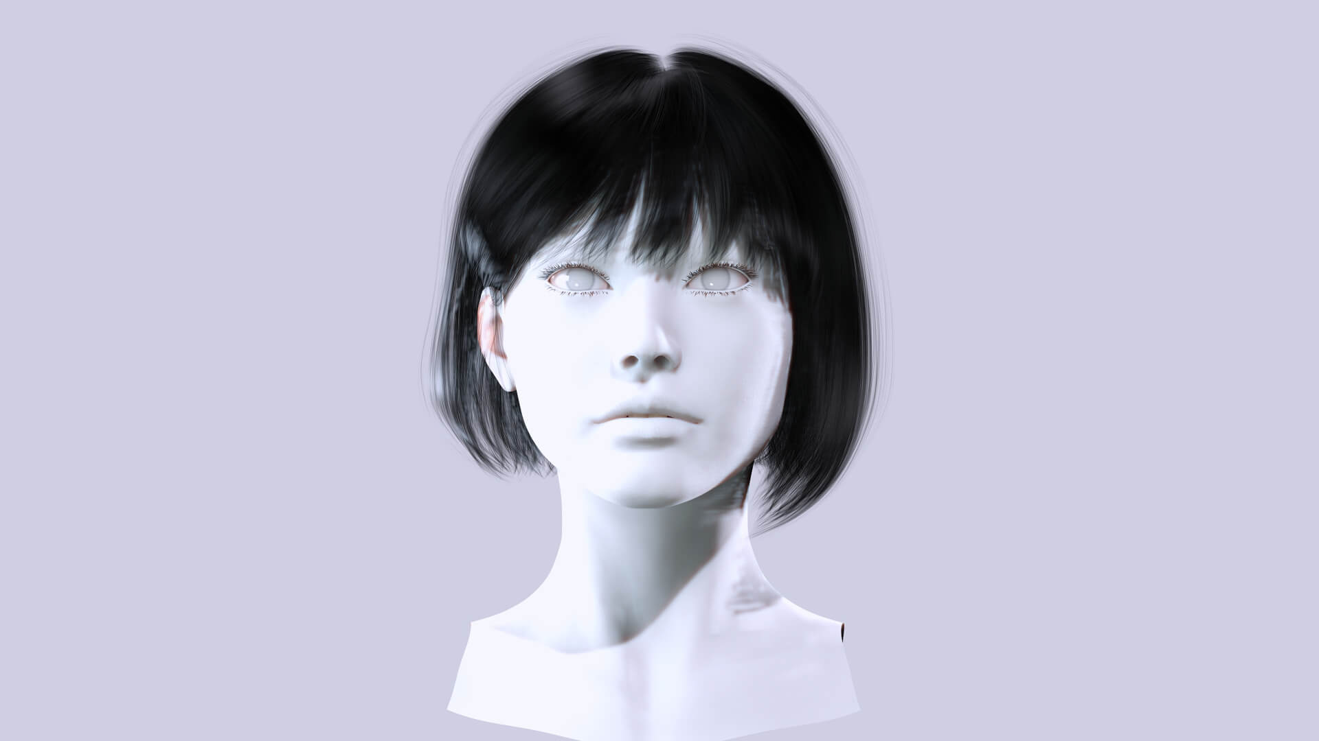 Female Messy Bob Hairstyle - 3D Model by khaloui