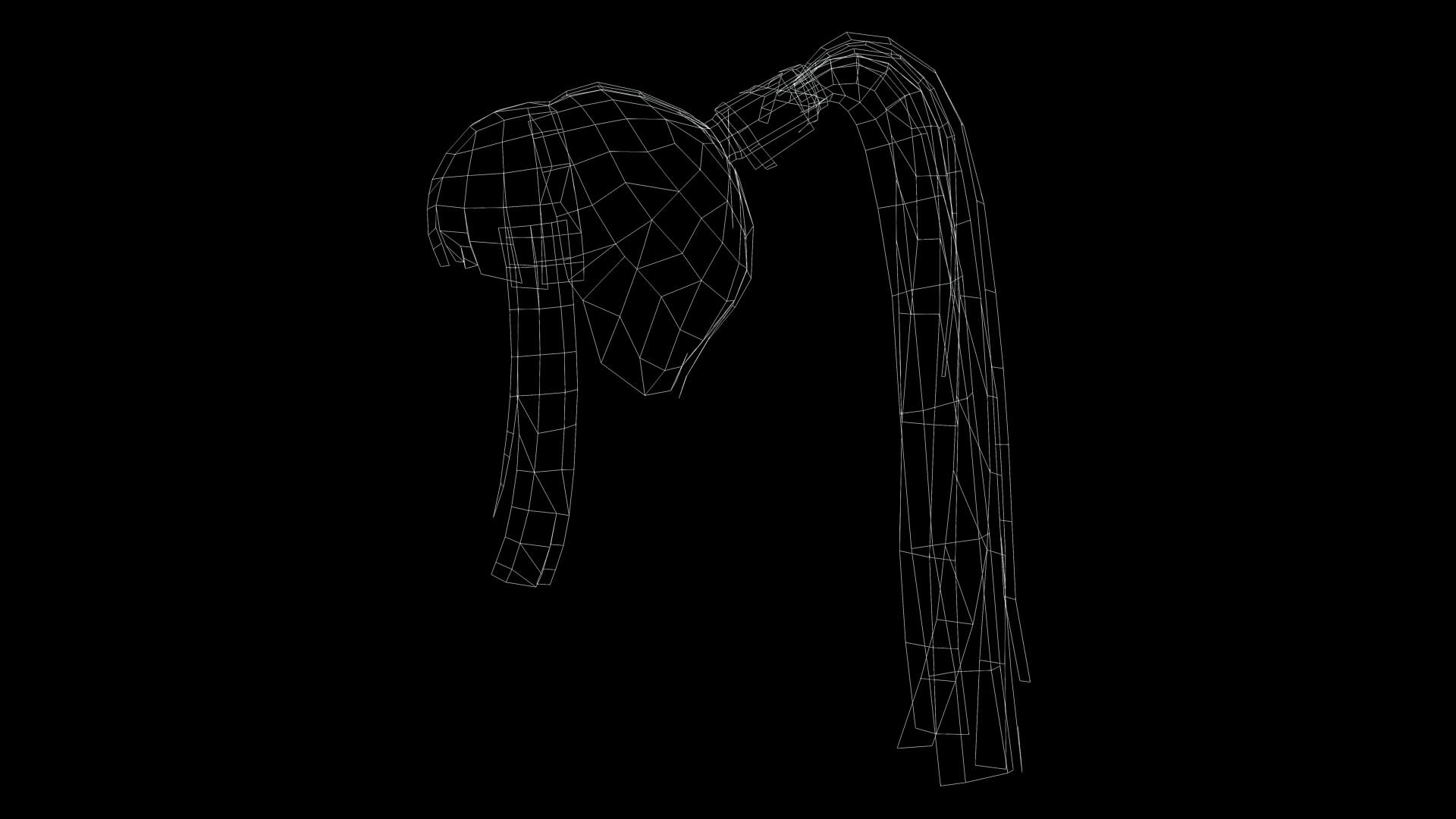 Female Ponytail Hair -Samurai Style 3D Model by khaloui