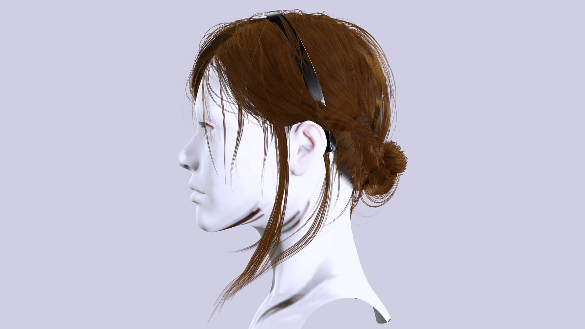 Female Hair Style - 3D Model by khaloui