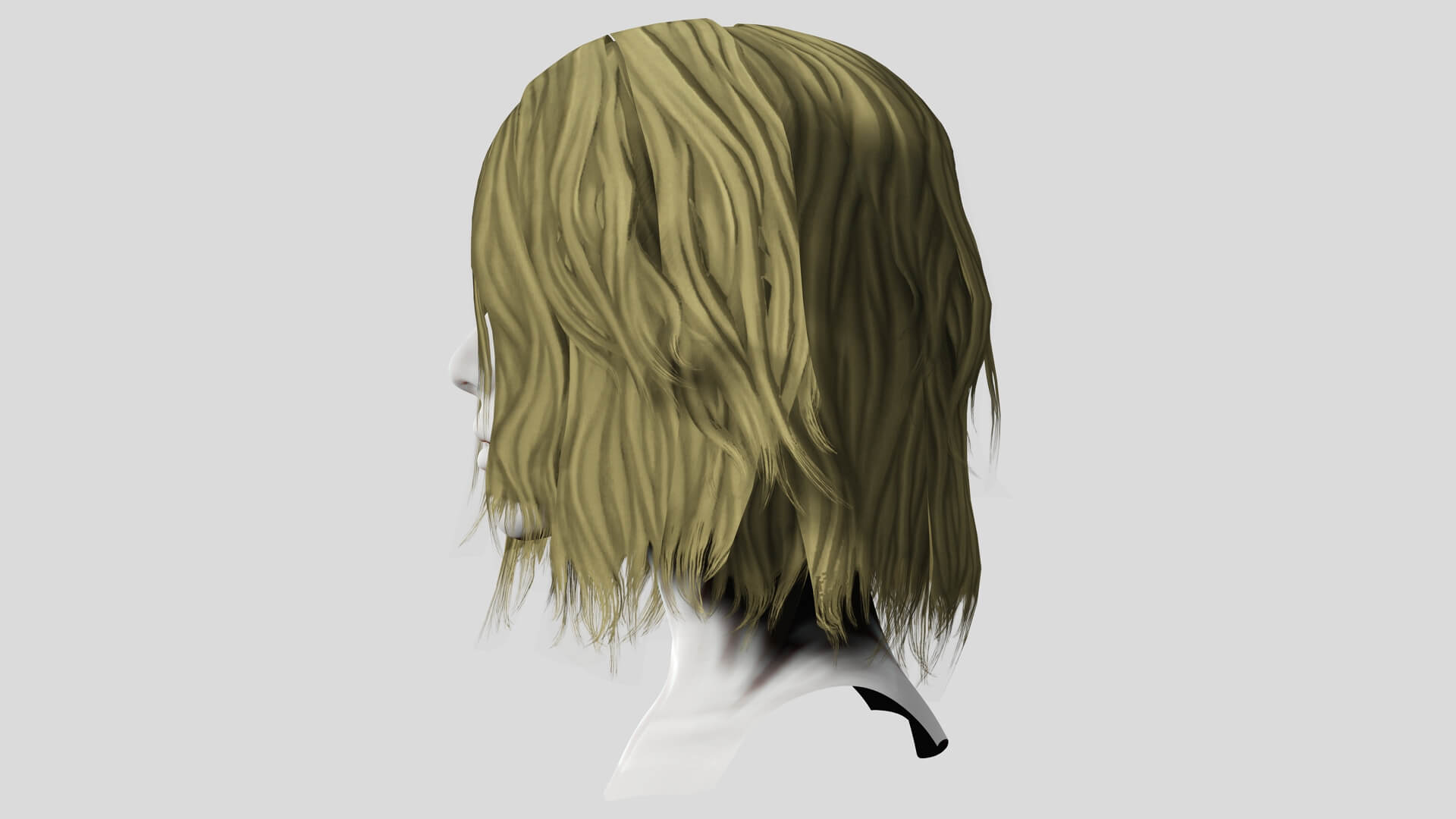 Female Short Messy Hair - 3D Model by khaloui