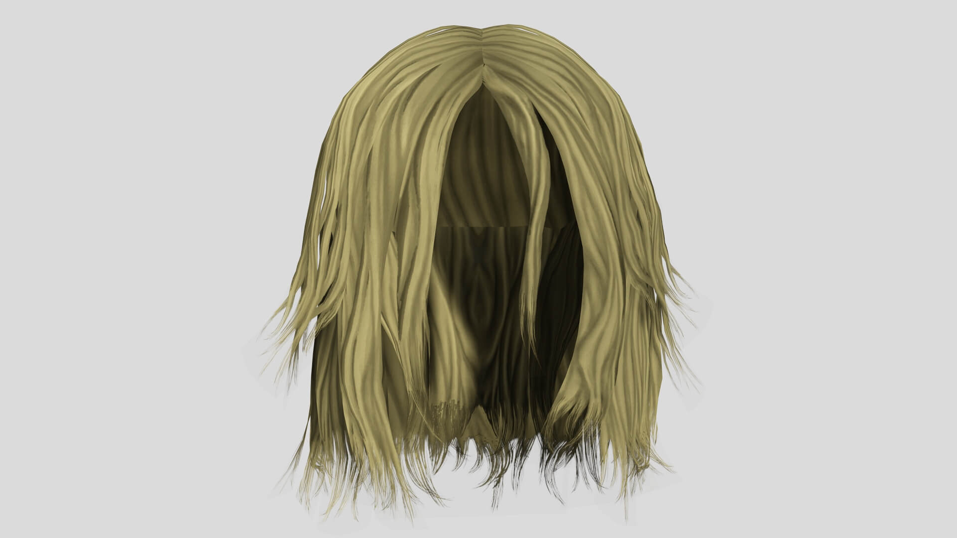 Female Short Messy Hair - 3D Model by khaloui