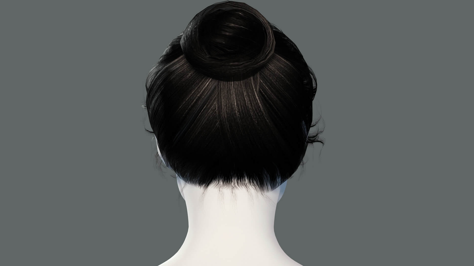 Female Hair - Free 3D Model by khaloui