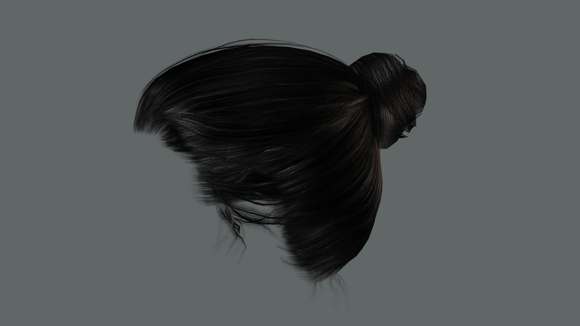 Female Hair - Free 3D Model by khaloui