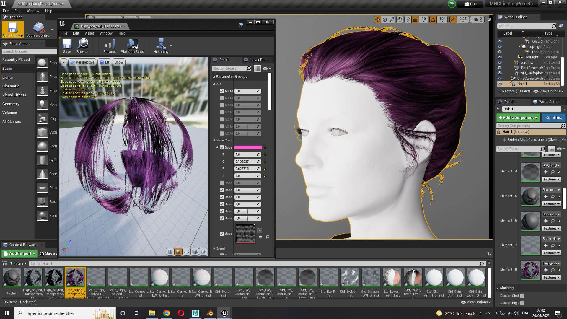 Female Hair - Free 3D Model by khaloui