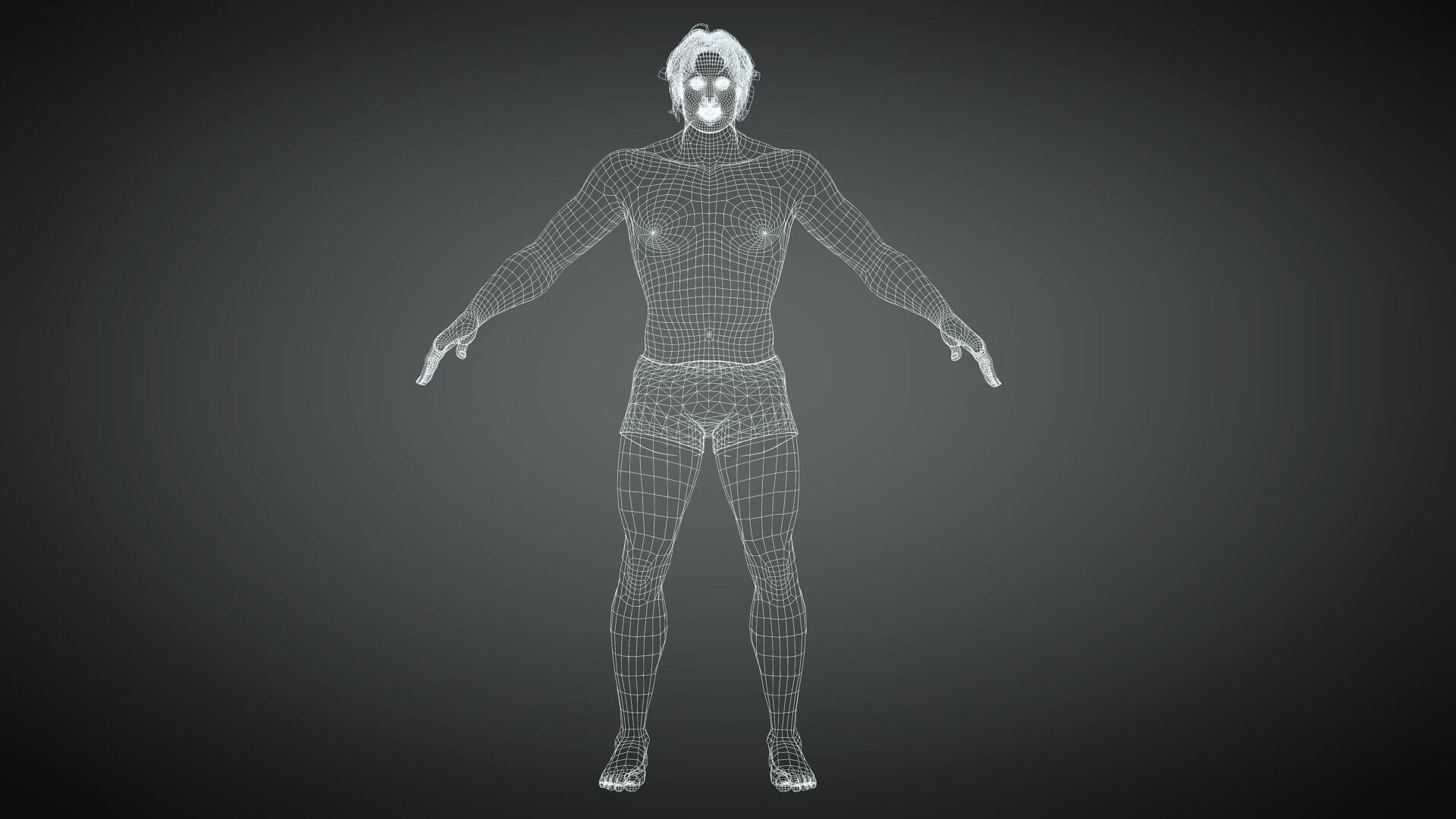 Male Body G1 - Free 3D Model by khaloui