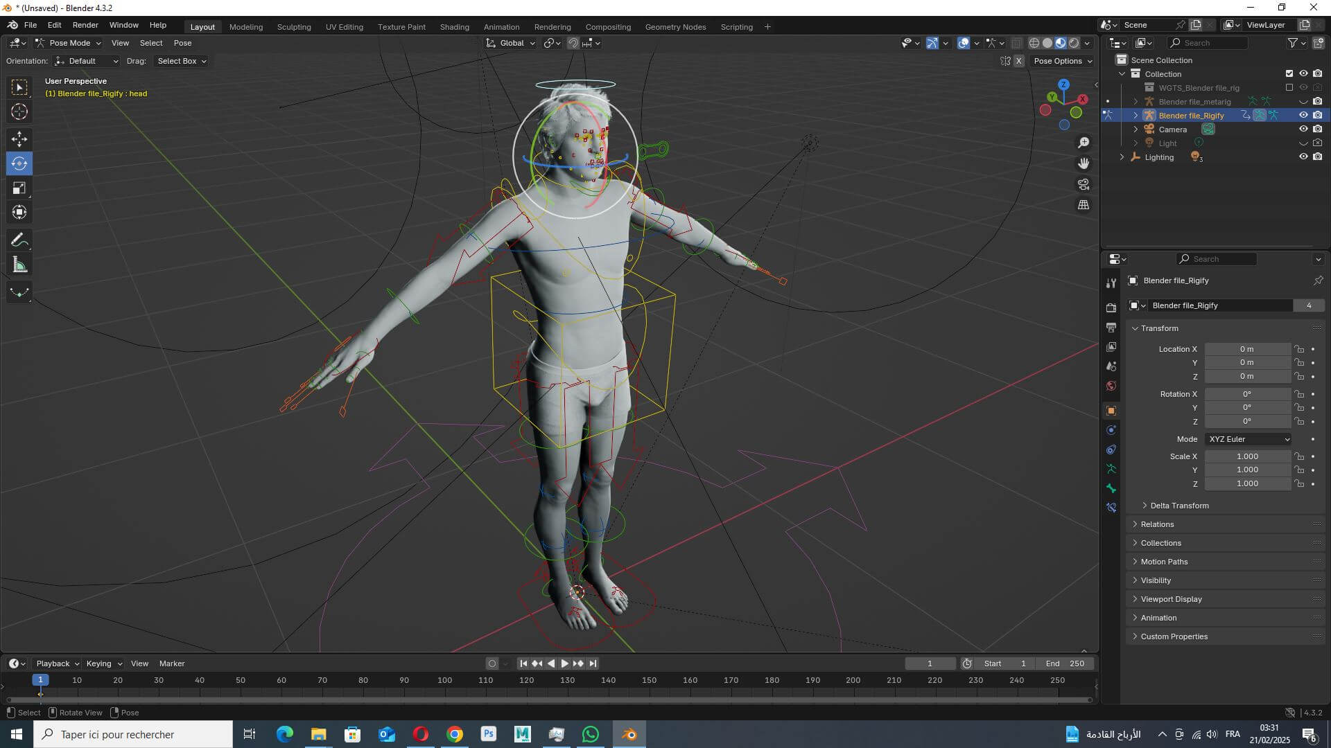 Free Rigged 3D Male Character Game Animation Ready by khaloui