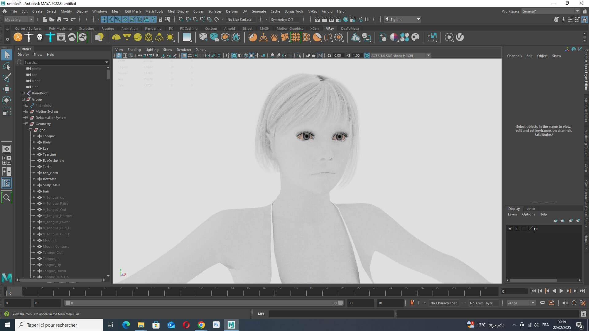 Free Rigged Female 3D Character Game Animation Ready by khaloui