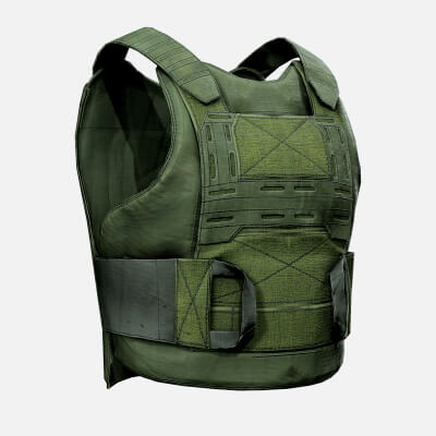 Green Combat Body Armor Realistic - 3D Model by khaloui