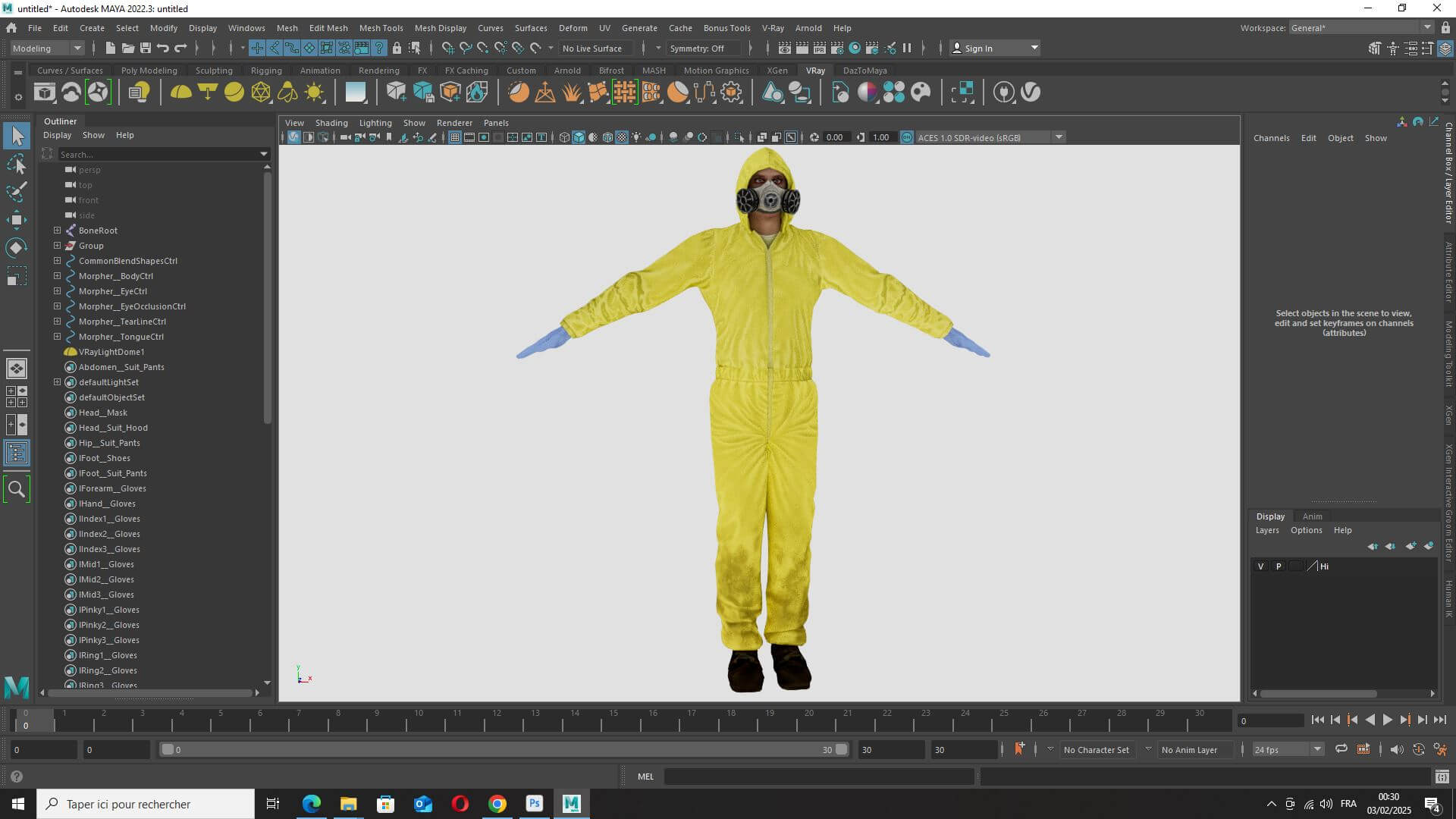 Hazmat Suit Realistic Man Rigged Game Ready - 3D Model by khaloui
