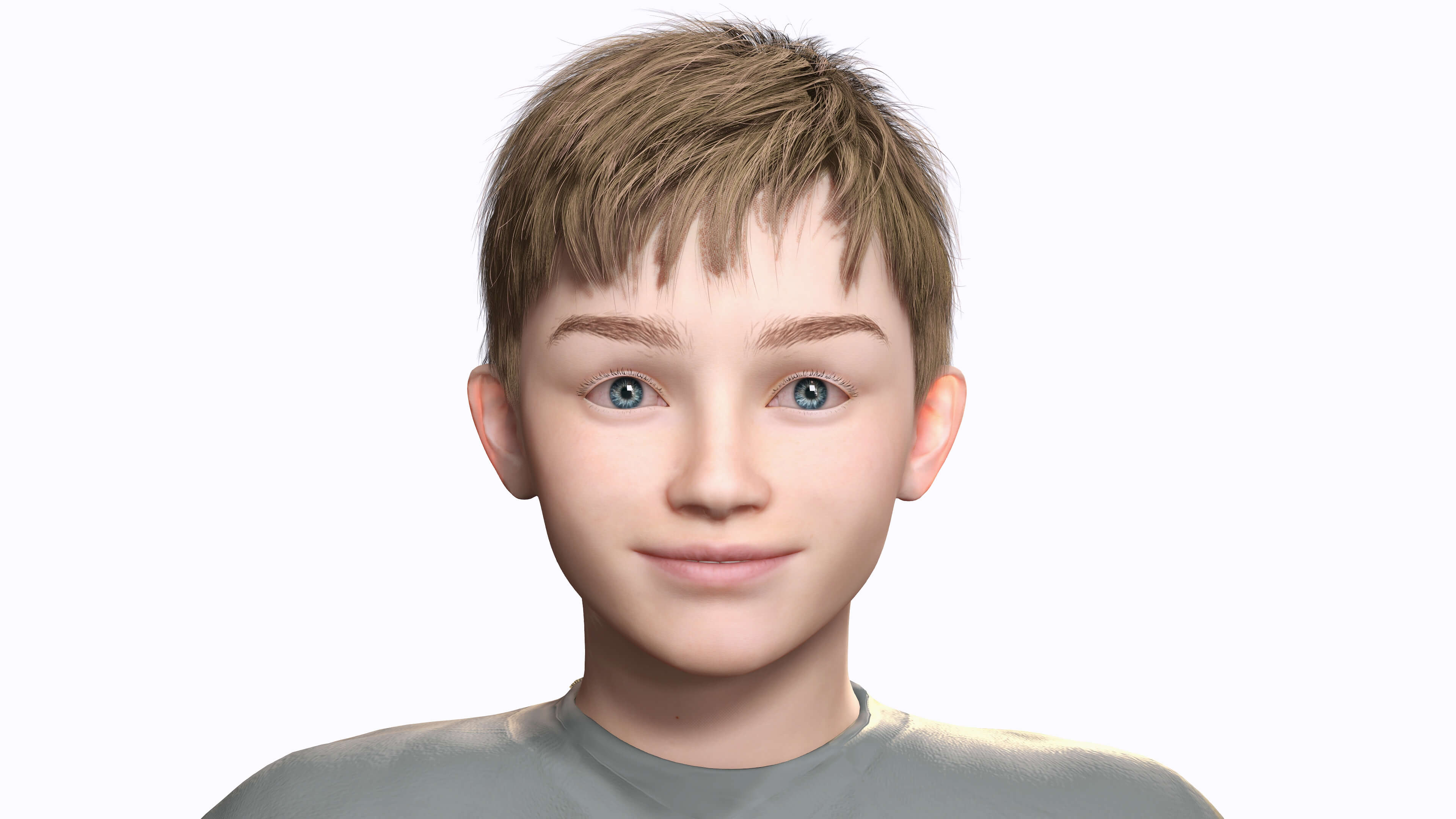 Henry-Playful Kid Realistic Child Boy 3D Model by khaloui