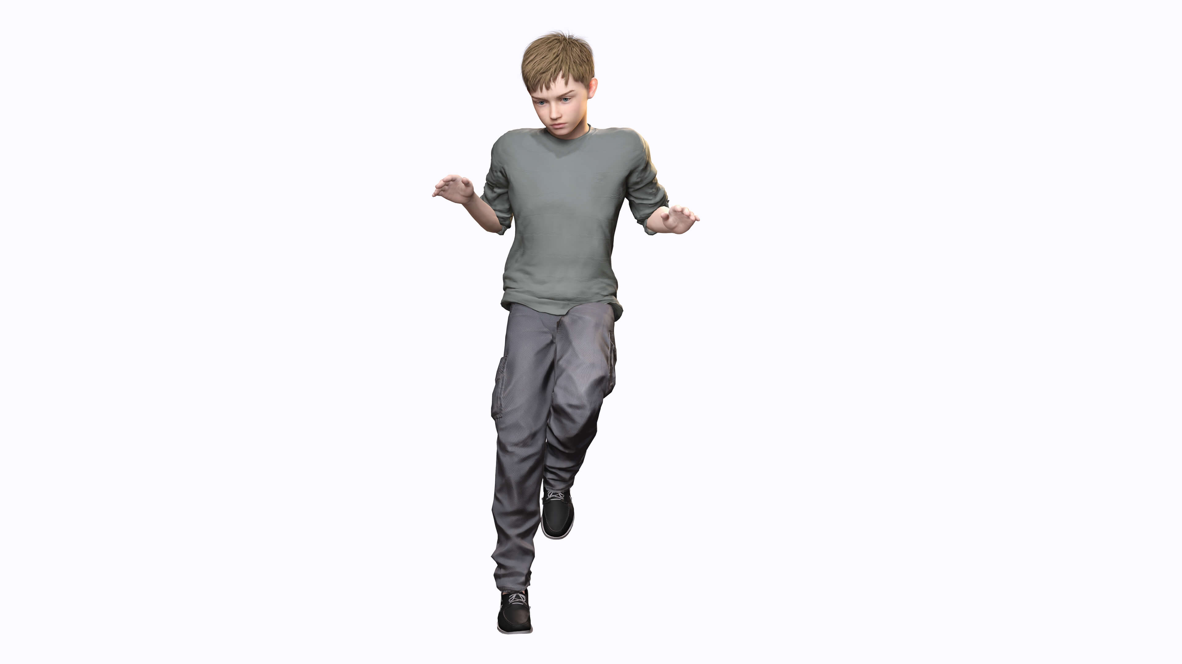 Henry-Playful Kid Realistic Child Boy 3D Model by khaloui