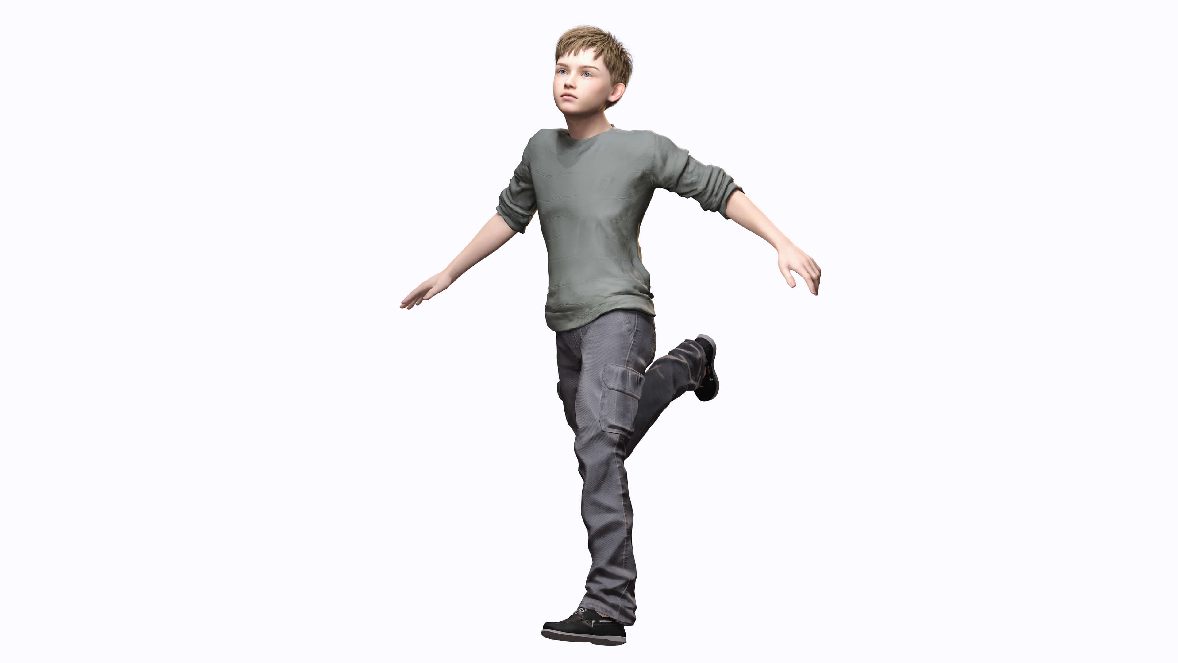 Henry-Playful Kid Realistic Child Boy 3D Model by khaloui