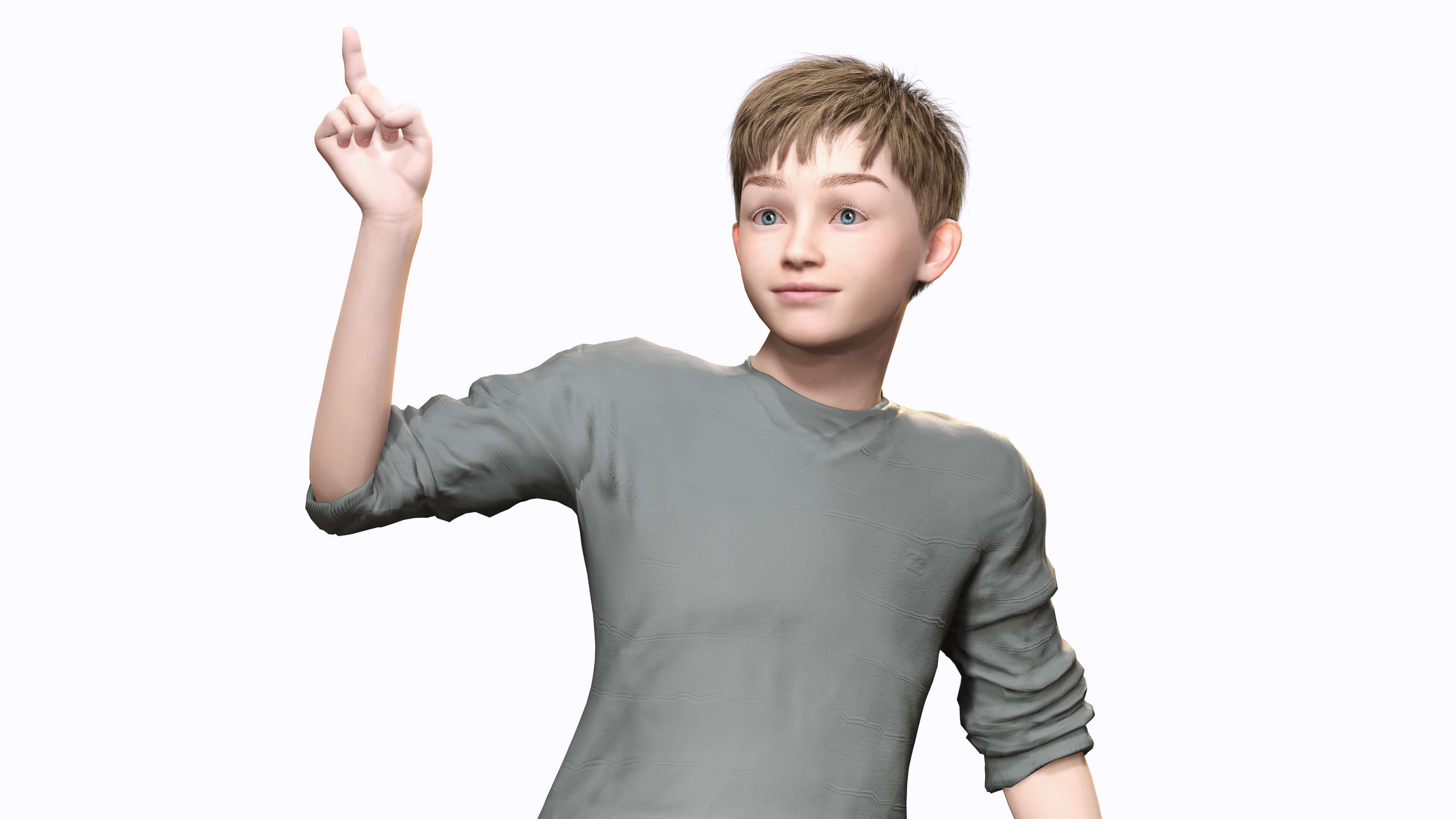 Henry-Playful Kid Realistic Child Boy 3D Model by khaloui