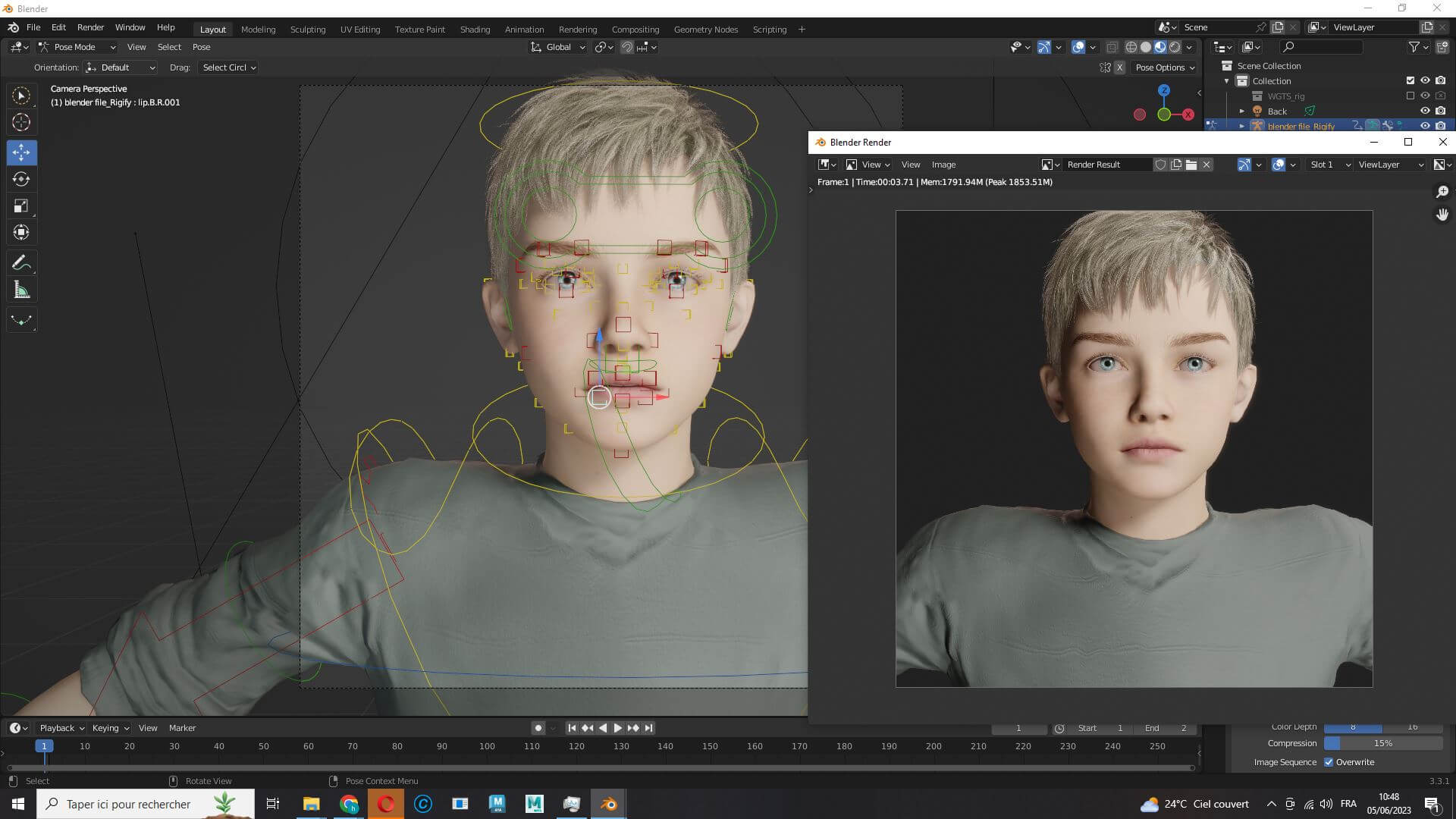 Henry-Playful Kid Realistic Child Boy 3D Model by khaloui